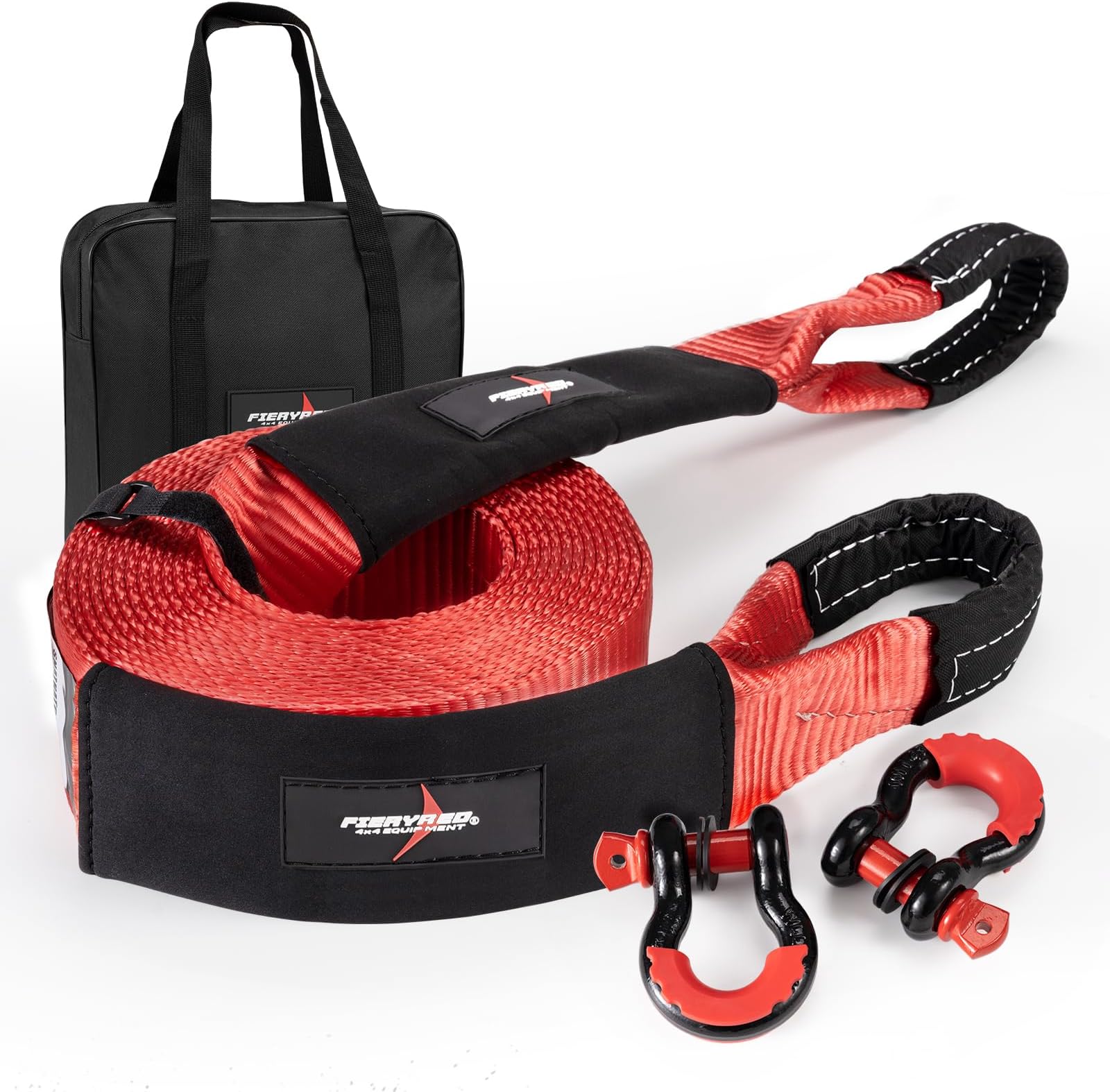 Amazon.com: Stay There 3'' × 30ft Heavy Duty Tow Strap Recovery Kit ...