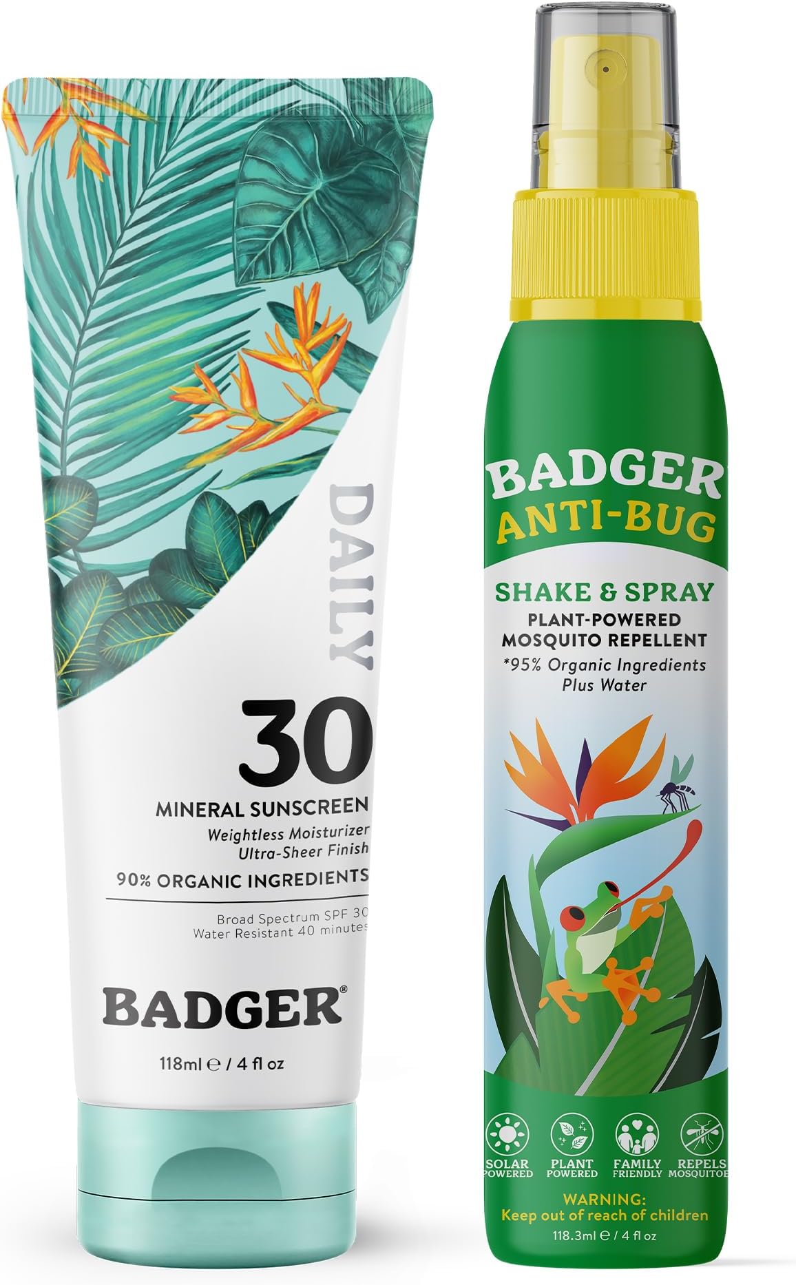 Amazon.com: Badger Bug Repellent and Daily Sunscreen Bundle - Bug Spray ...