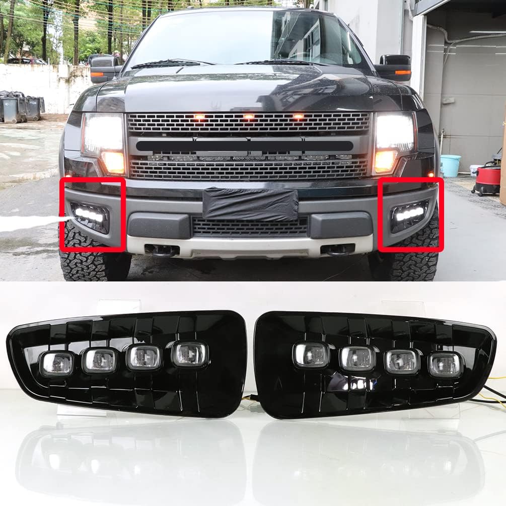 Amazon.com: ECAHAYAKU LED DRL Fog Light For Ford Raptor SVT F150 2009 ...