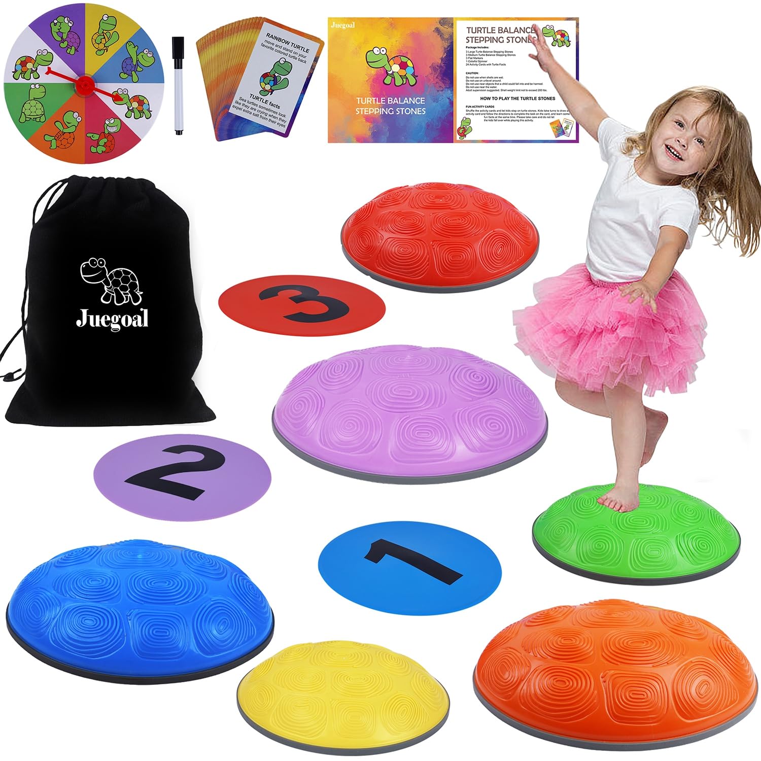 Amazon.com: Juegoal Turtle Stepping Stones, 6 Pcs Non-Slip Turtle ...