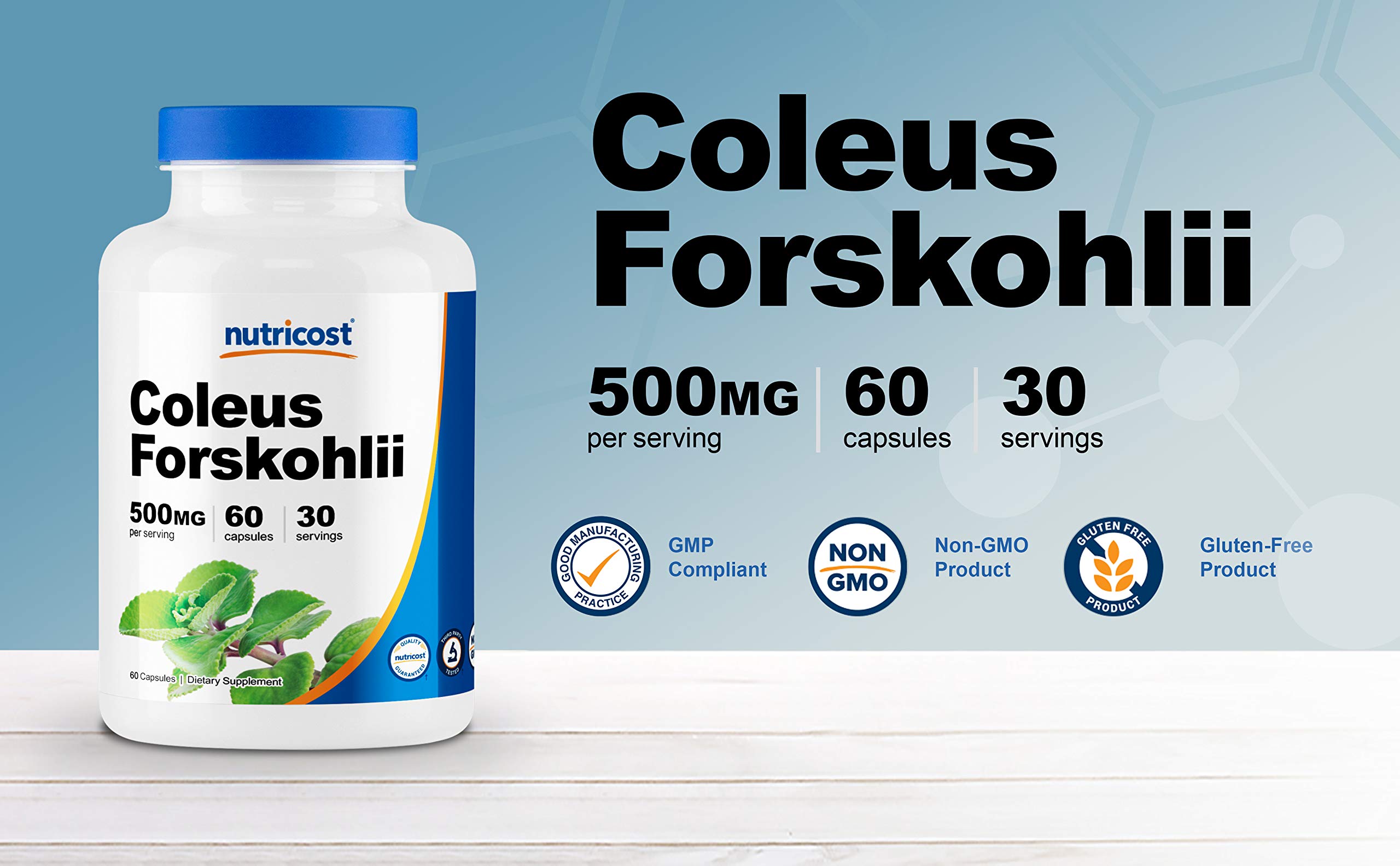 Nutricost Coleus Forskohlii 500mg, 60 Capsules - Maximum Strength ...