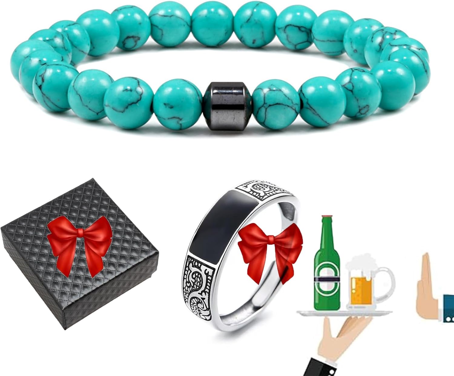 Glame Anti Alcohol Bracelet Magnetic with Enhancement Ring, Stop ...