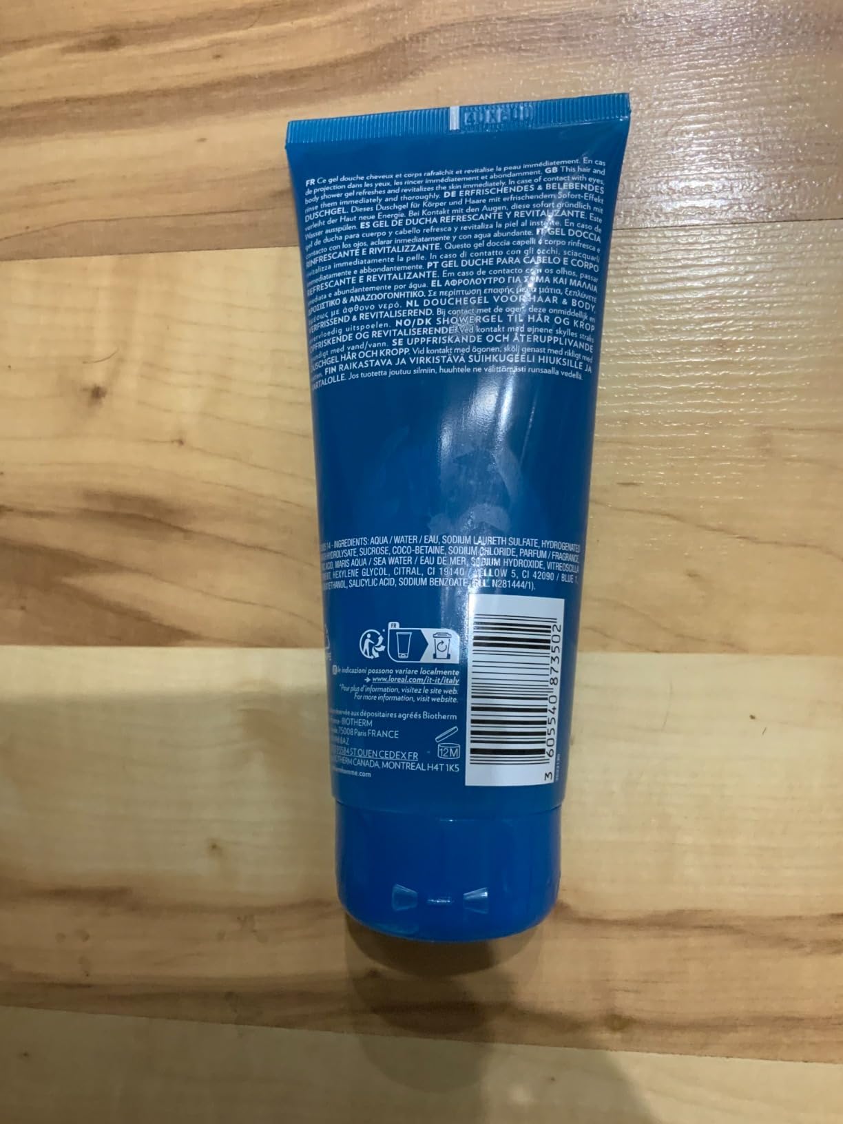 BIOTHERM Homme Aqua Fitness Shower Gel, belebendes Duschgel für Männer ...