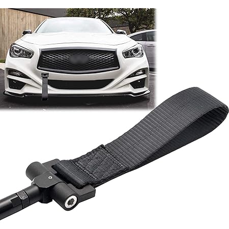 Amazon.com: Xotic Tech Black JDM Style Track Racing Towing Strap w/Tow ...