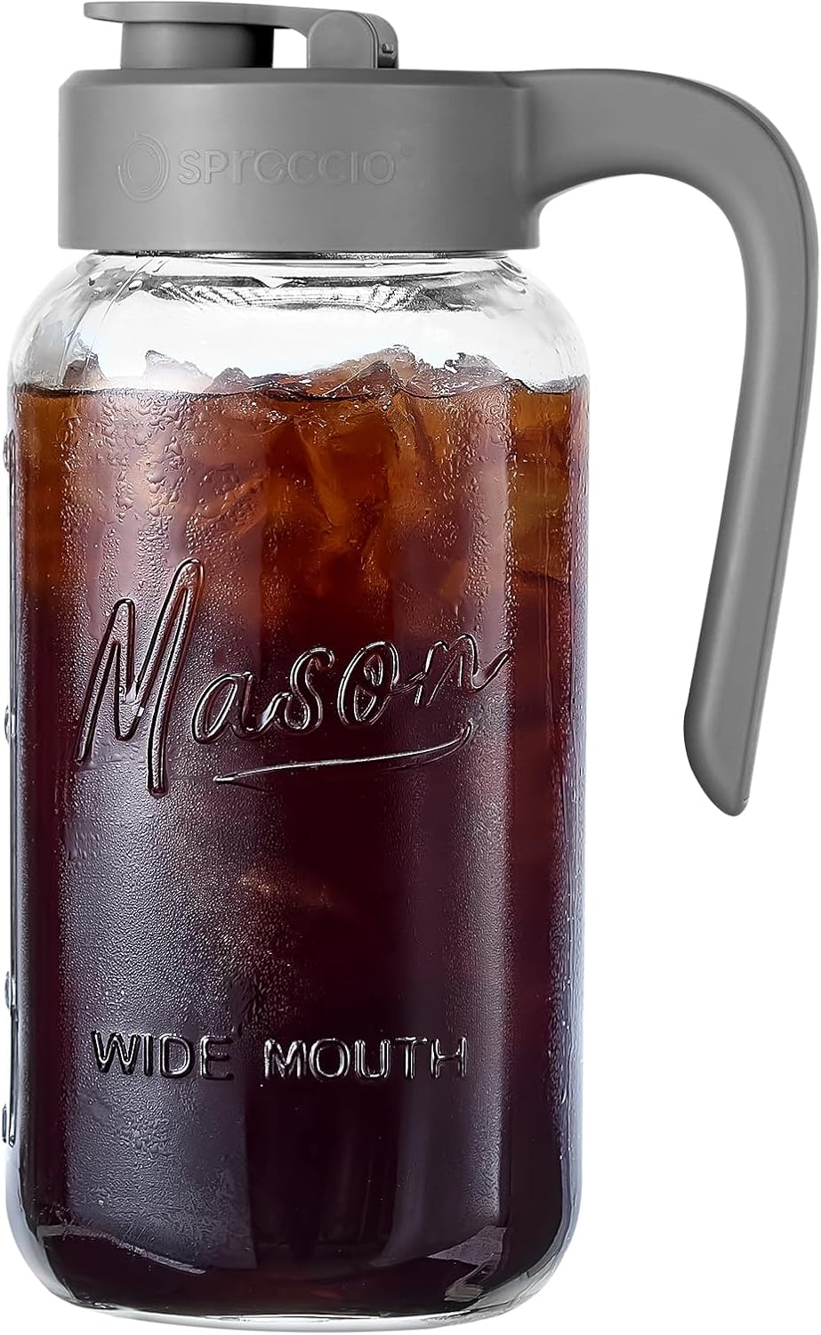 Amazon.com: Spreccio Mason Jar Pitcher - Airtight & Leakproof Glass ...