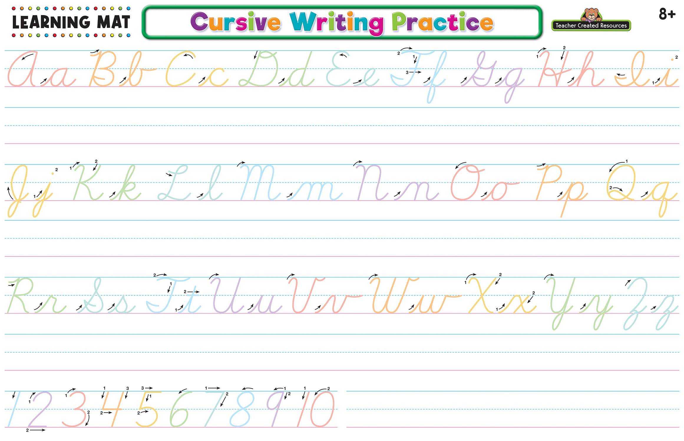 Snapklik.com : Cursive Writing Practice Learning Mat