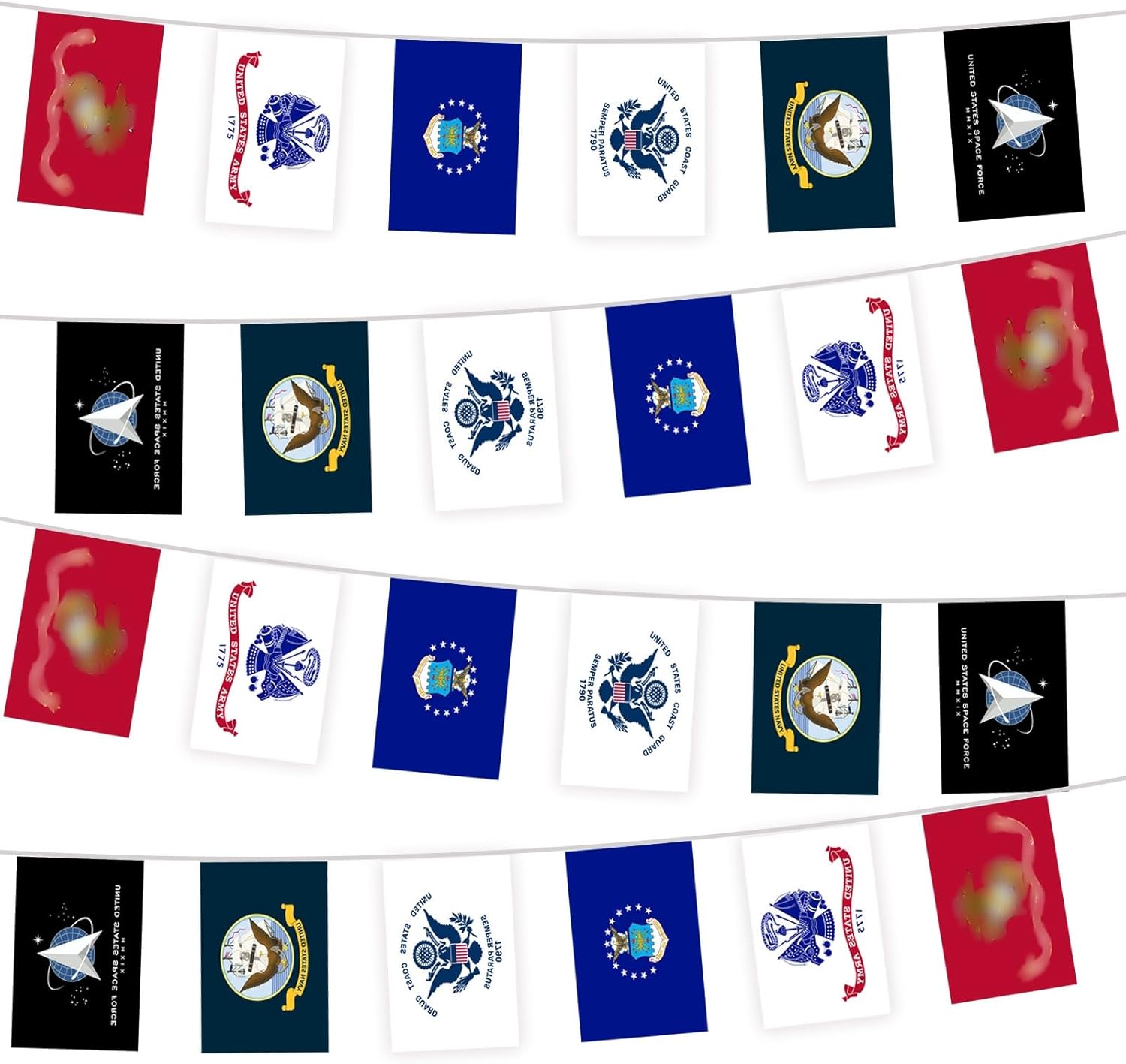 Amazon.com : Military Flags, Army Flag Banner, Memorial Day Decor, 24 ...