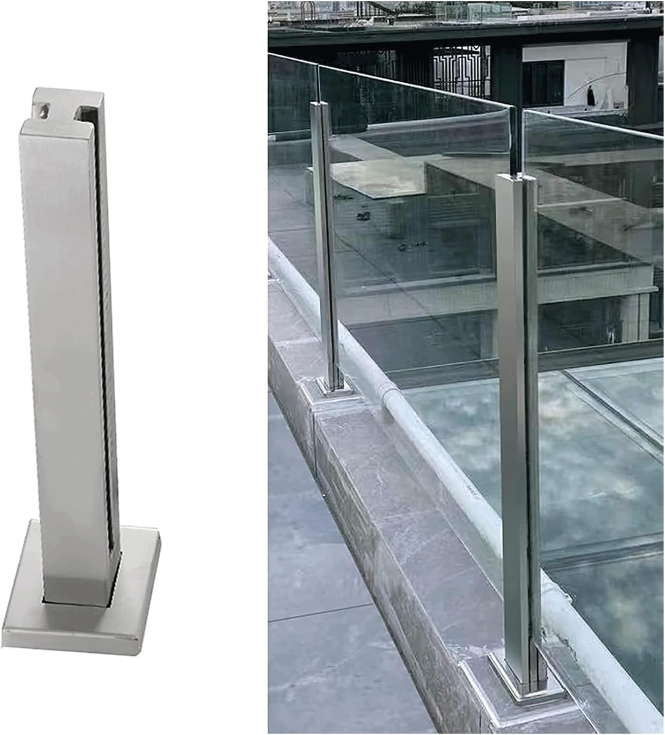 Amazon.com: Railing Posts Stainless Steel Balustrade Posts Balcony ...