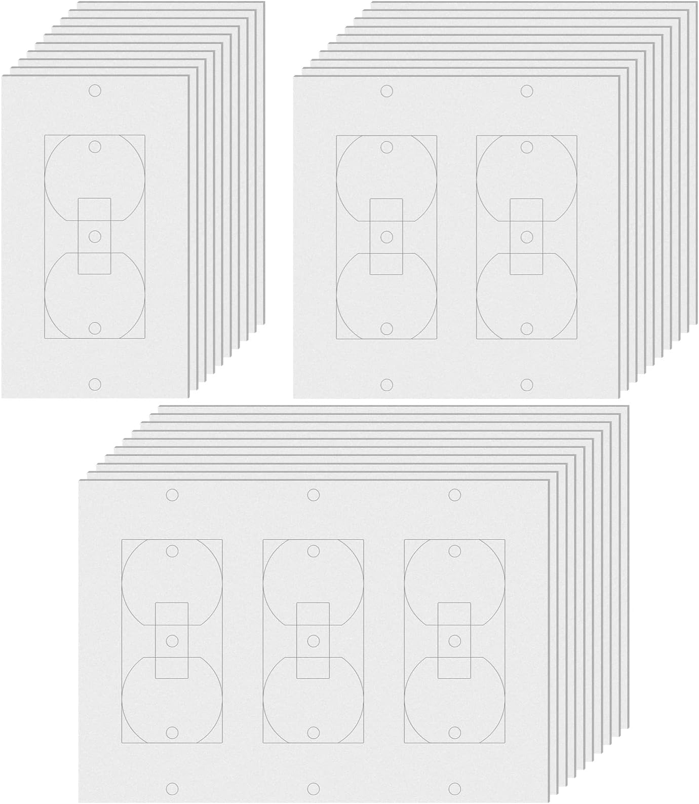 Wall Electric Outlets Insulation Gaskets - 60pcs Set Energy Efficiency ...