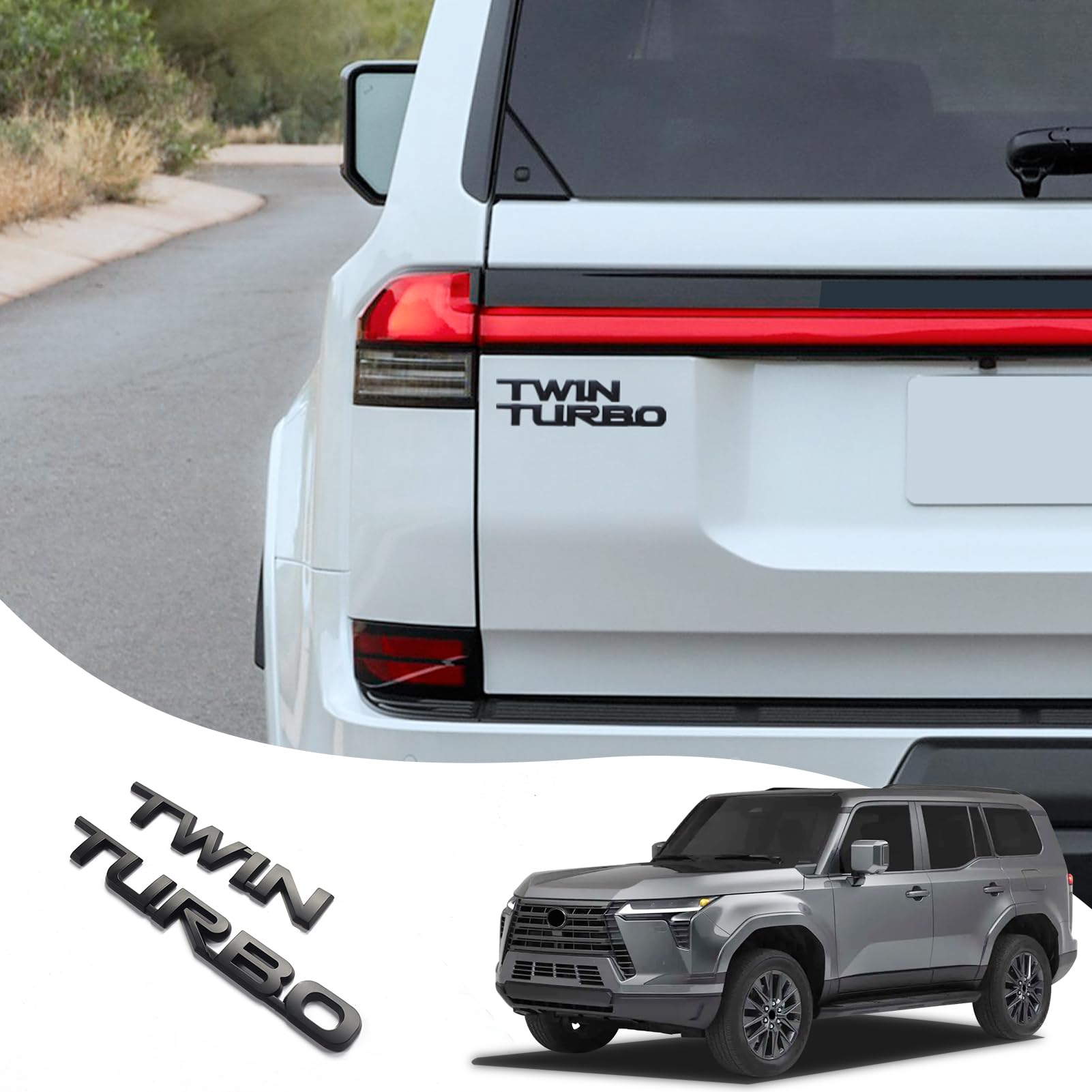 Amazon.com: Automobile Tailgate Twin-Turbo Supercharged Logo for 2024 ...