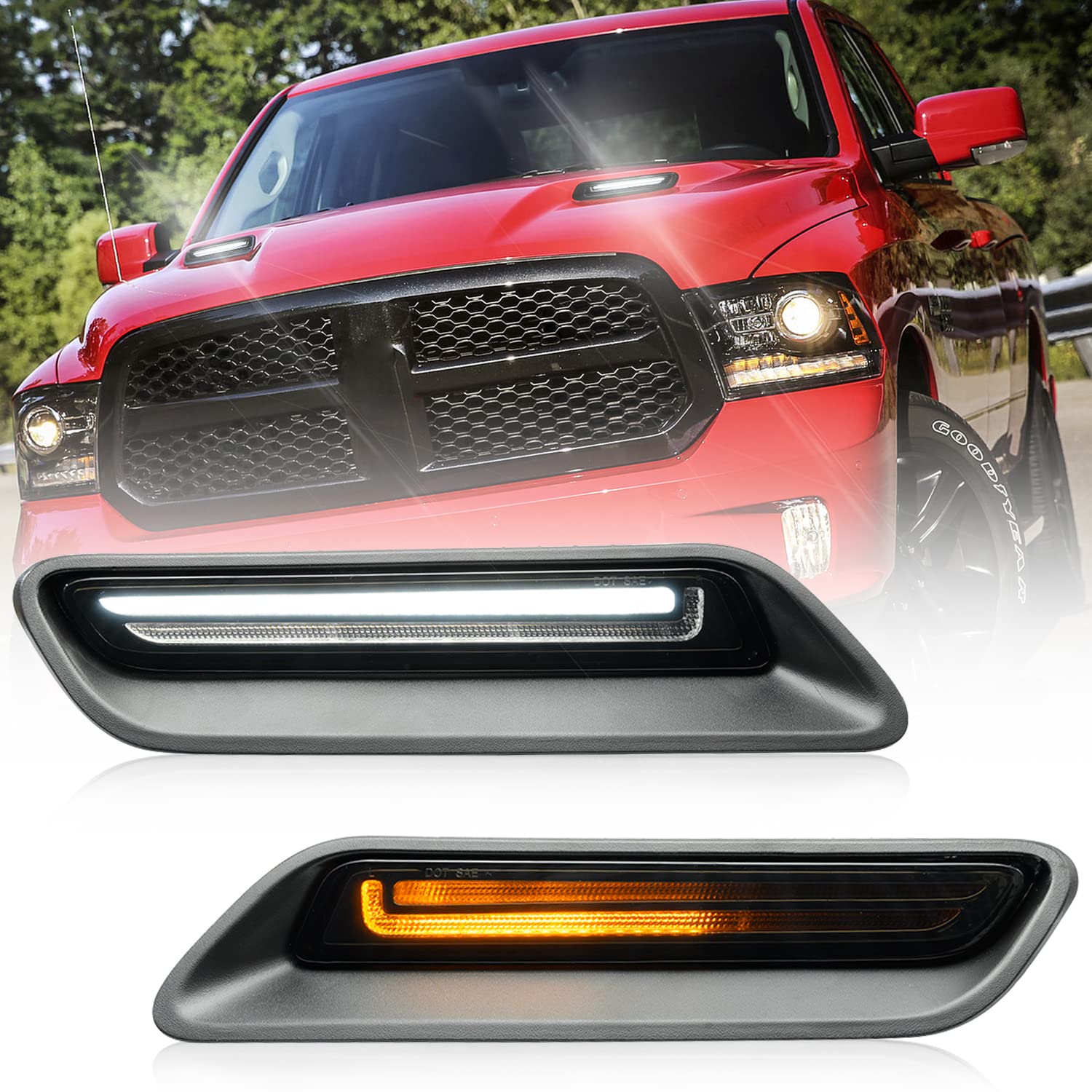 Amazon.com: NSLUMO Led Hood Vent Lights Compatible w/ 2010-2022 RAM ...
