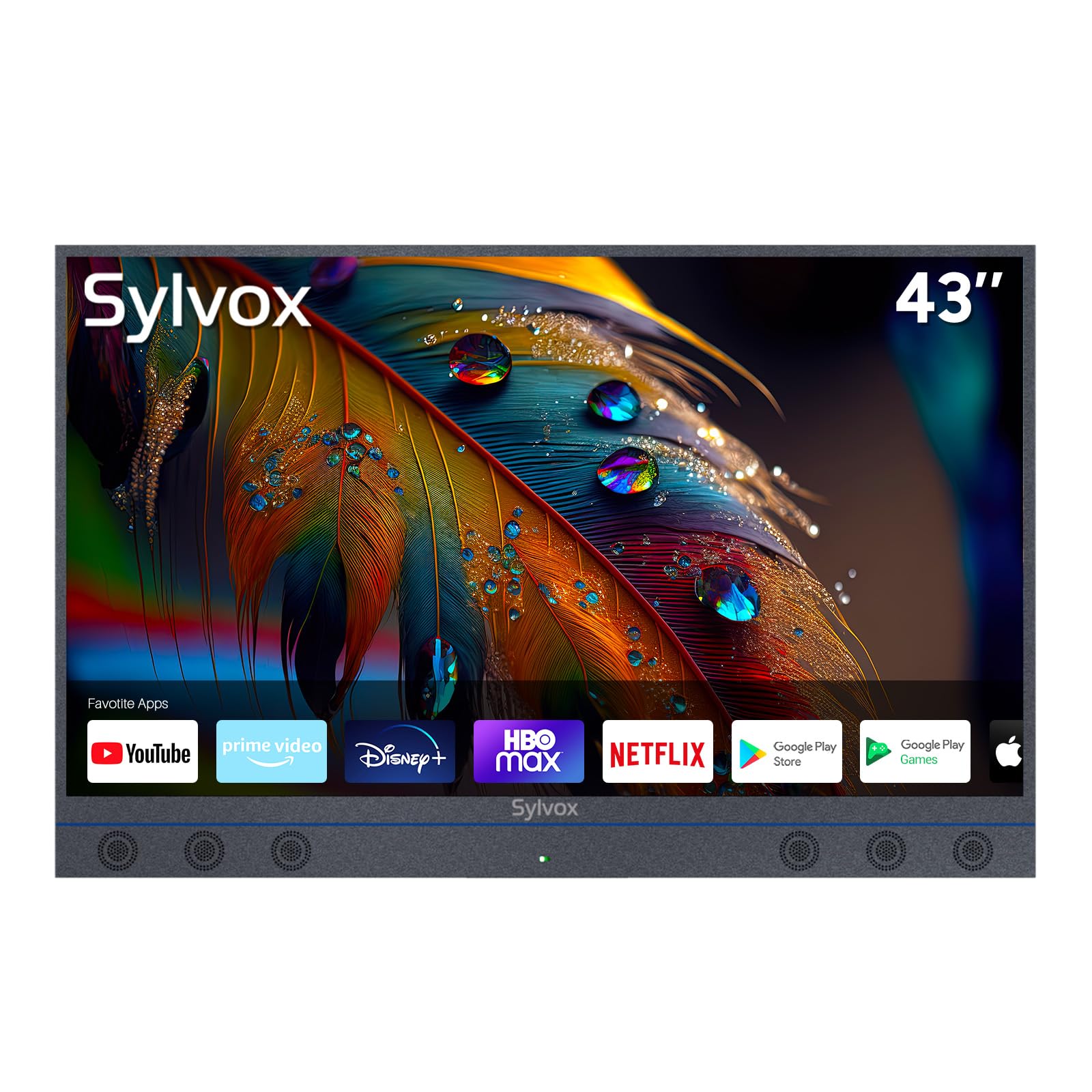 Amazon.com: SYLVOX Smart Outdoor TV, 43" Outdoor Television Built-in 6 ...