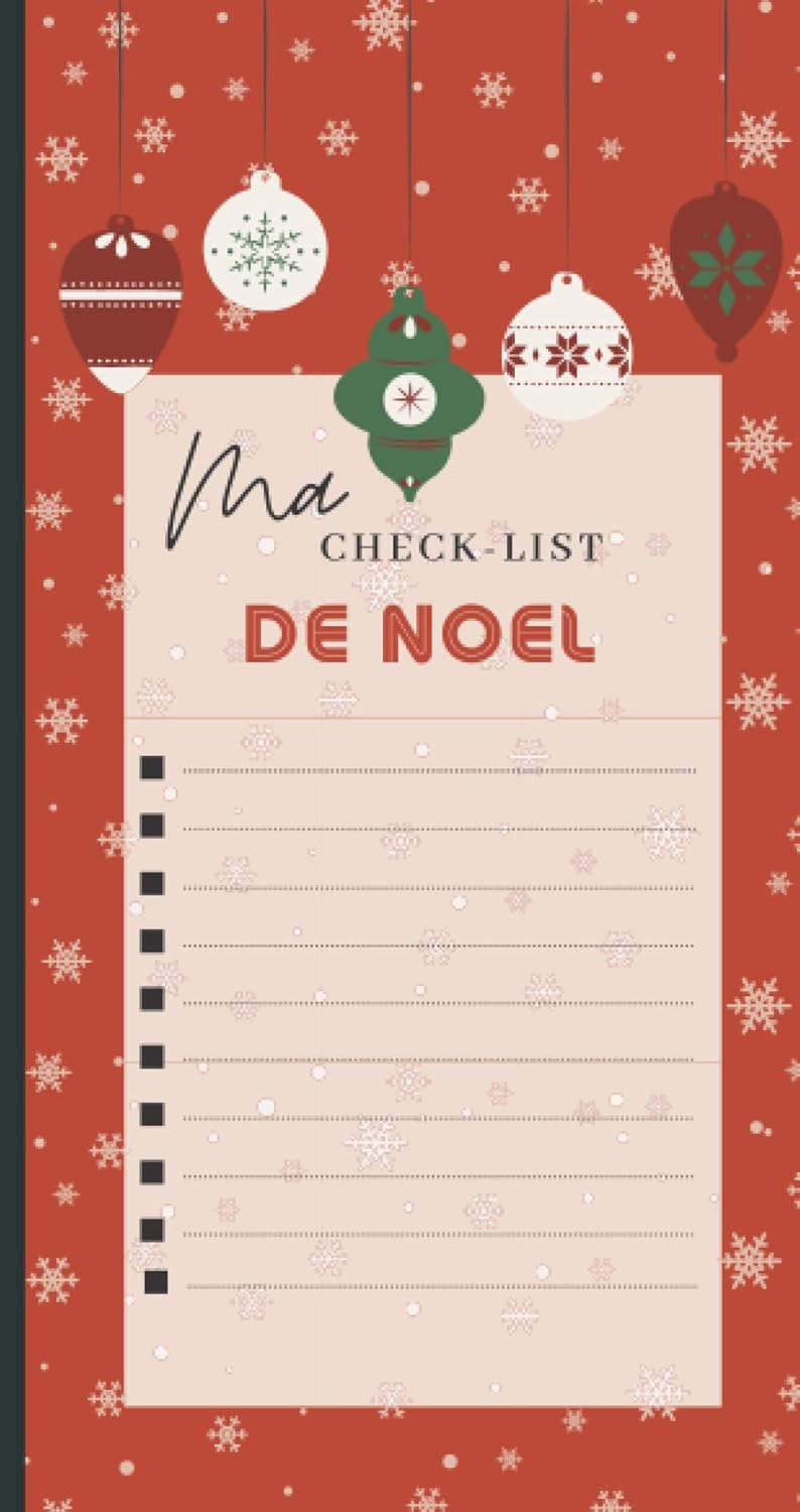 Check list de noël / Liste de taches / Carnet de liste / To do list ...