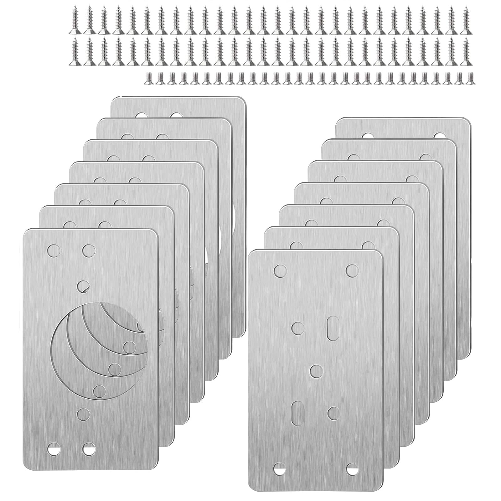 14 Pieces Hinge Repair Plate, Hinge Fixing Plate Hinge Repair Bracket ...