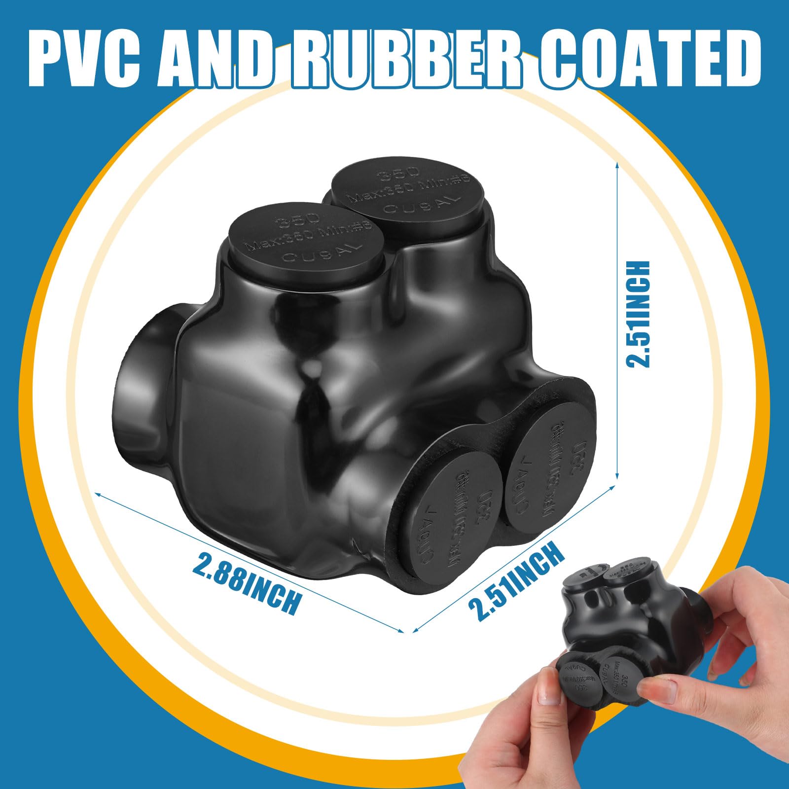 Snapklik.com : Copkim 5 Pcs Black Insulated Cable Connector Multi Wire ...