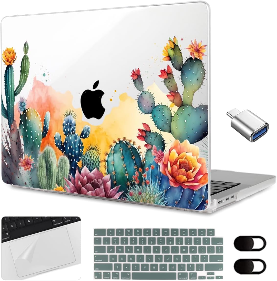 Amazon.com: MEEgoodo for M3 MacBook Pro 14 inch Case 2023 2021 A2918 ...