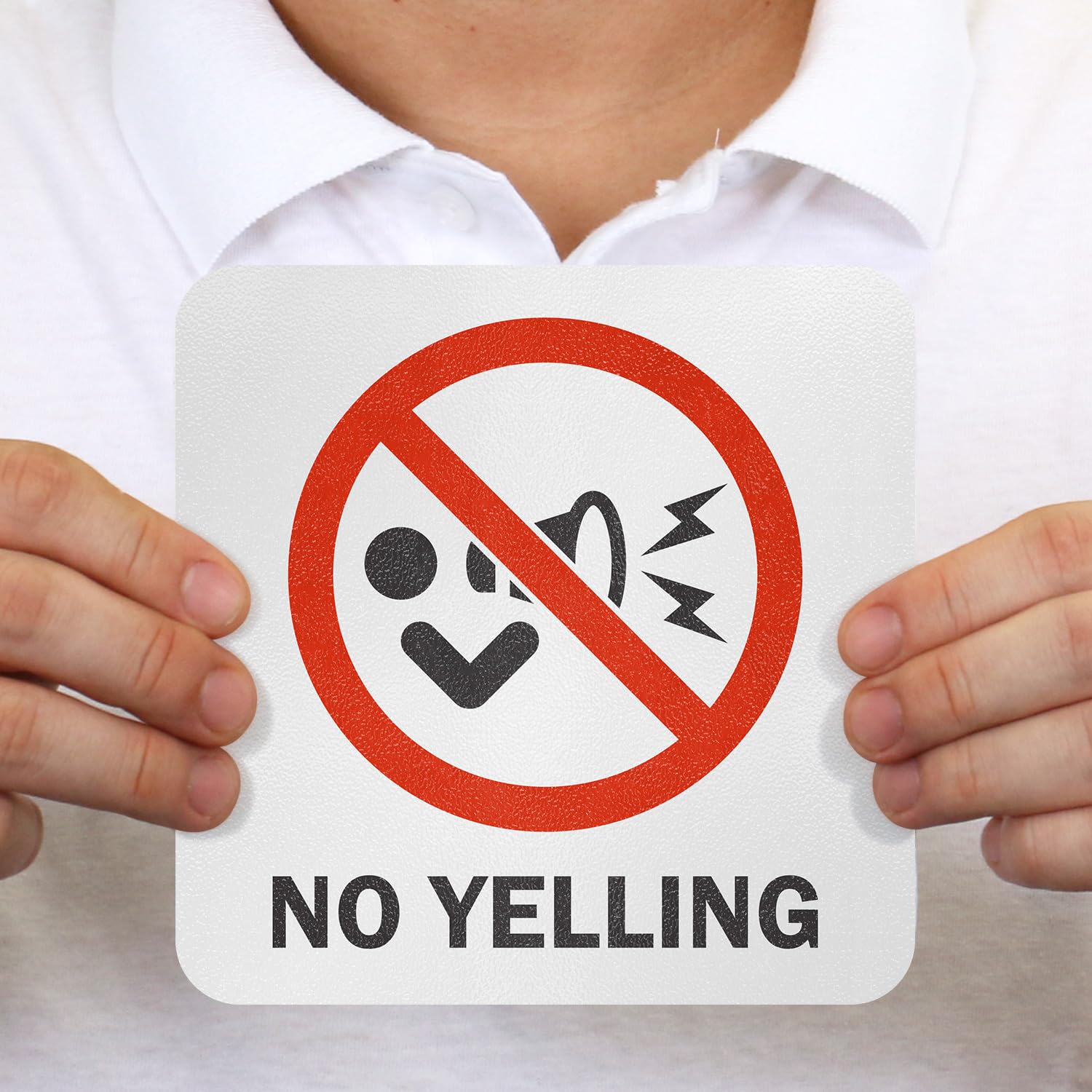 Snapklik.com : SmartSign No Yelling” Adhesive Pool Marker