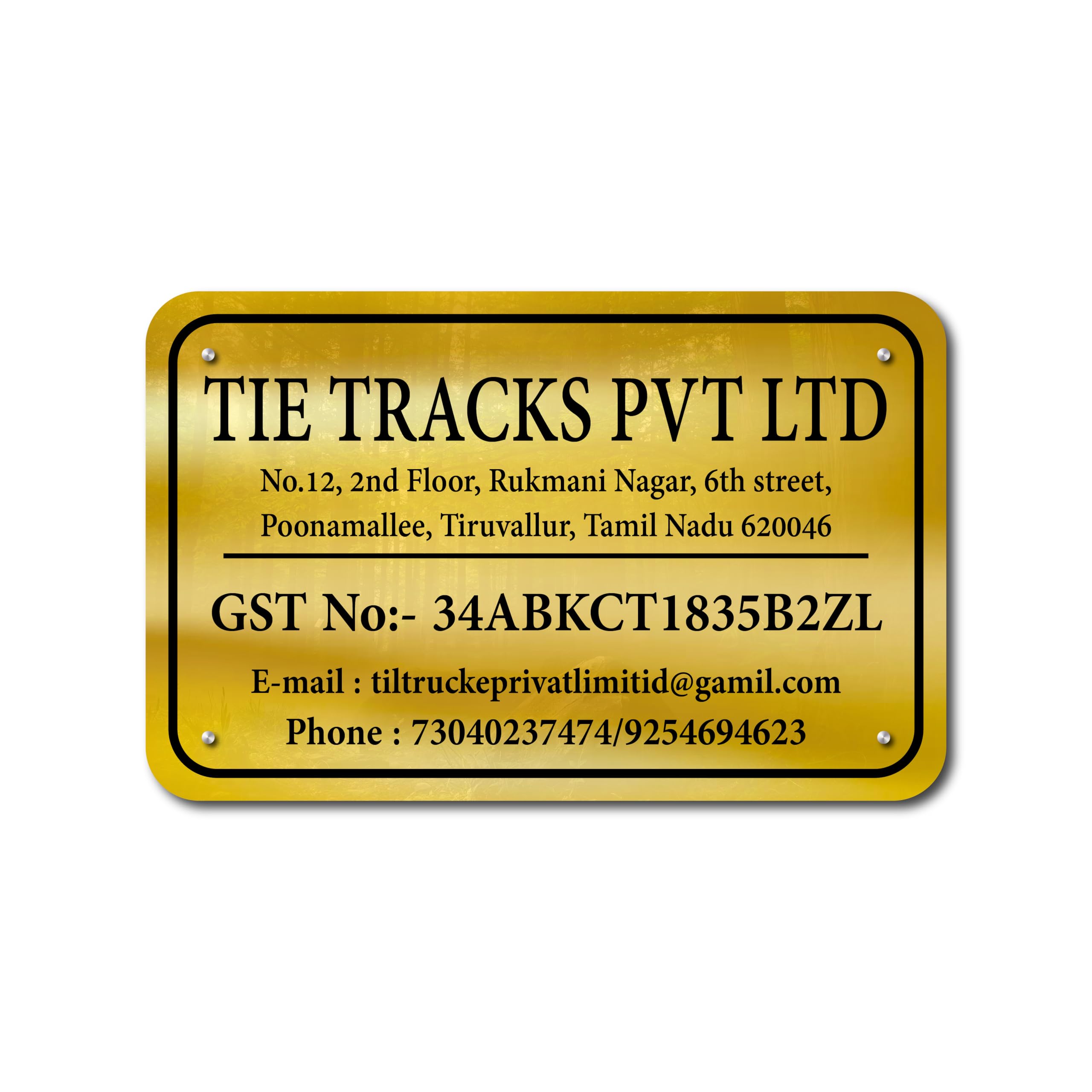 Welcomewallz GST Name Board | Company Name Plate With GST ...