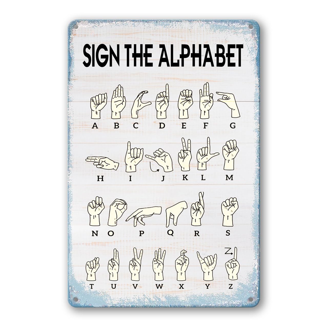 Classroom Decor Alphabet Wall Decor Poster Sign Language For Babies And ...