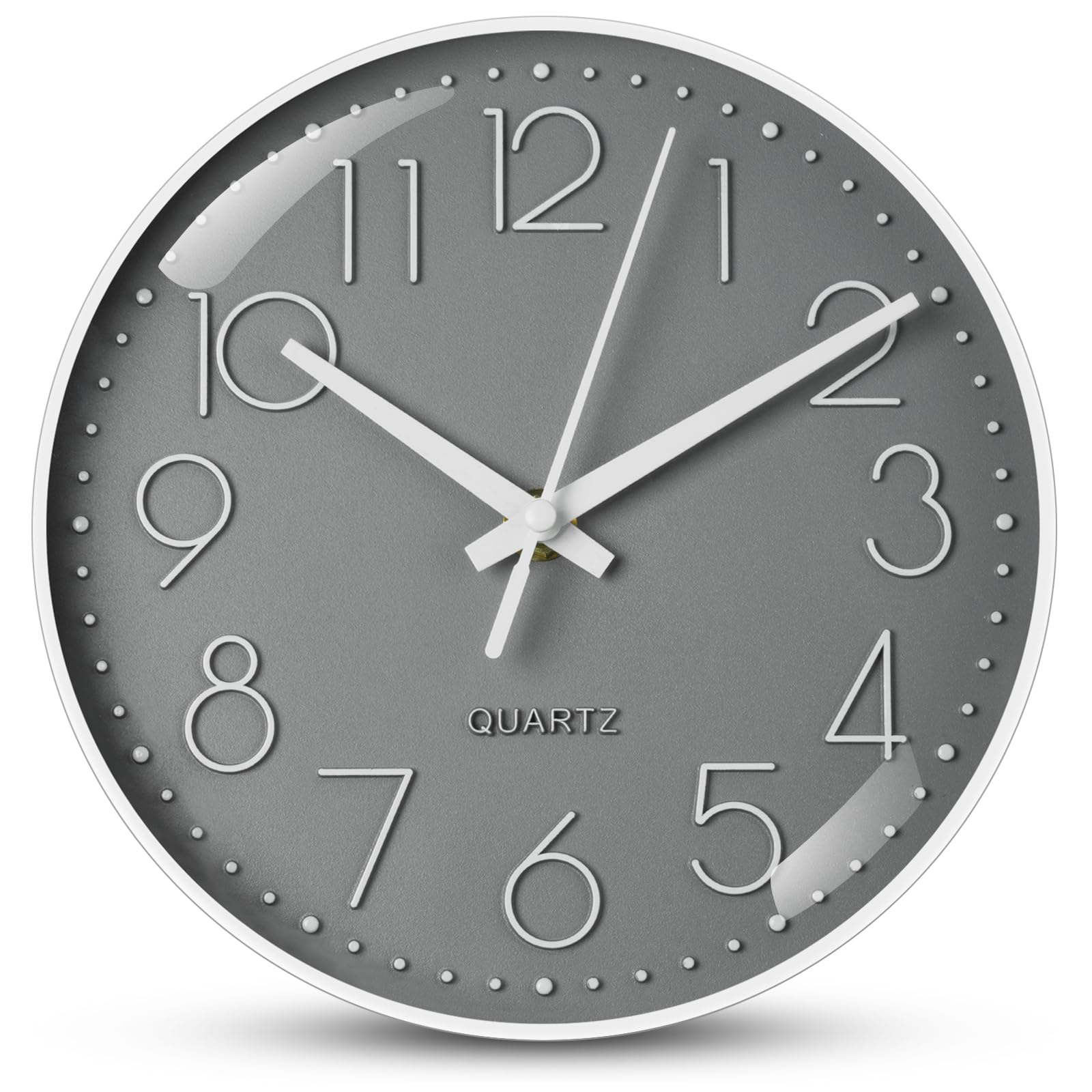 Aolso Wall Clock Silent & Non Ticking Modern, 8 inch Battery Operated ...