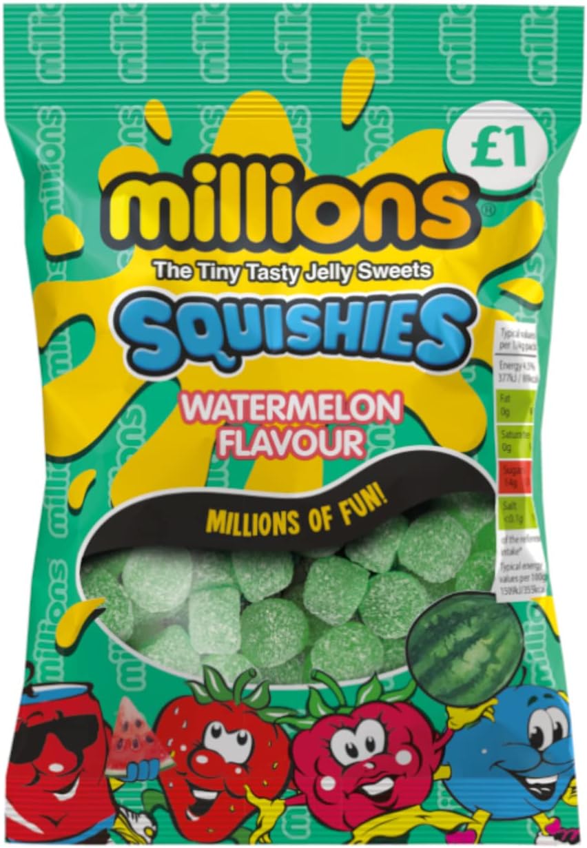 Millions - Squishies Watermelon Flavour (12 x 120g) : Amazon.co.uk: Grocery