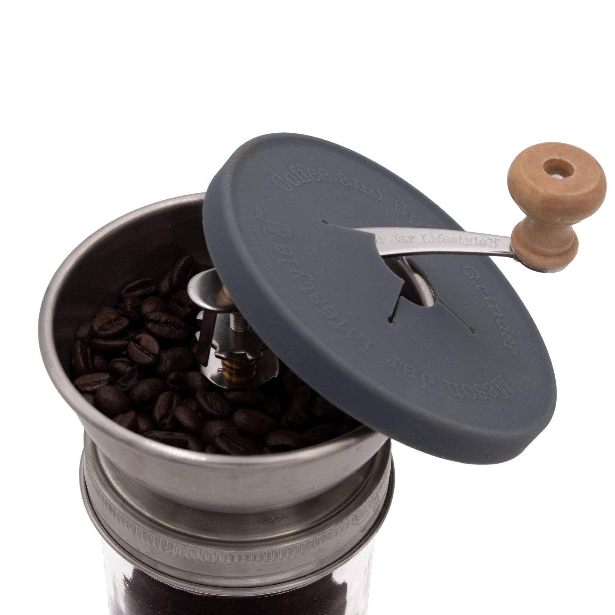 Amazon.com: Mason Jar Lifestyle Coffee Grinder Lid – Grind Coffee ...