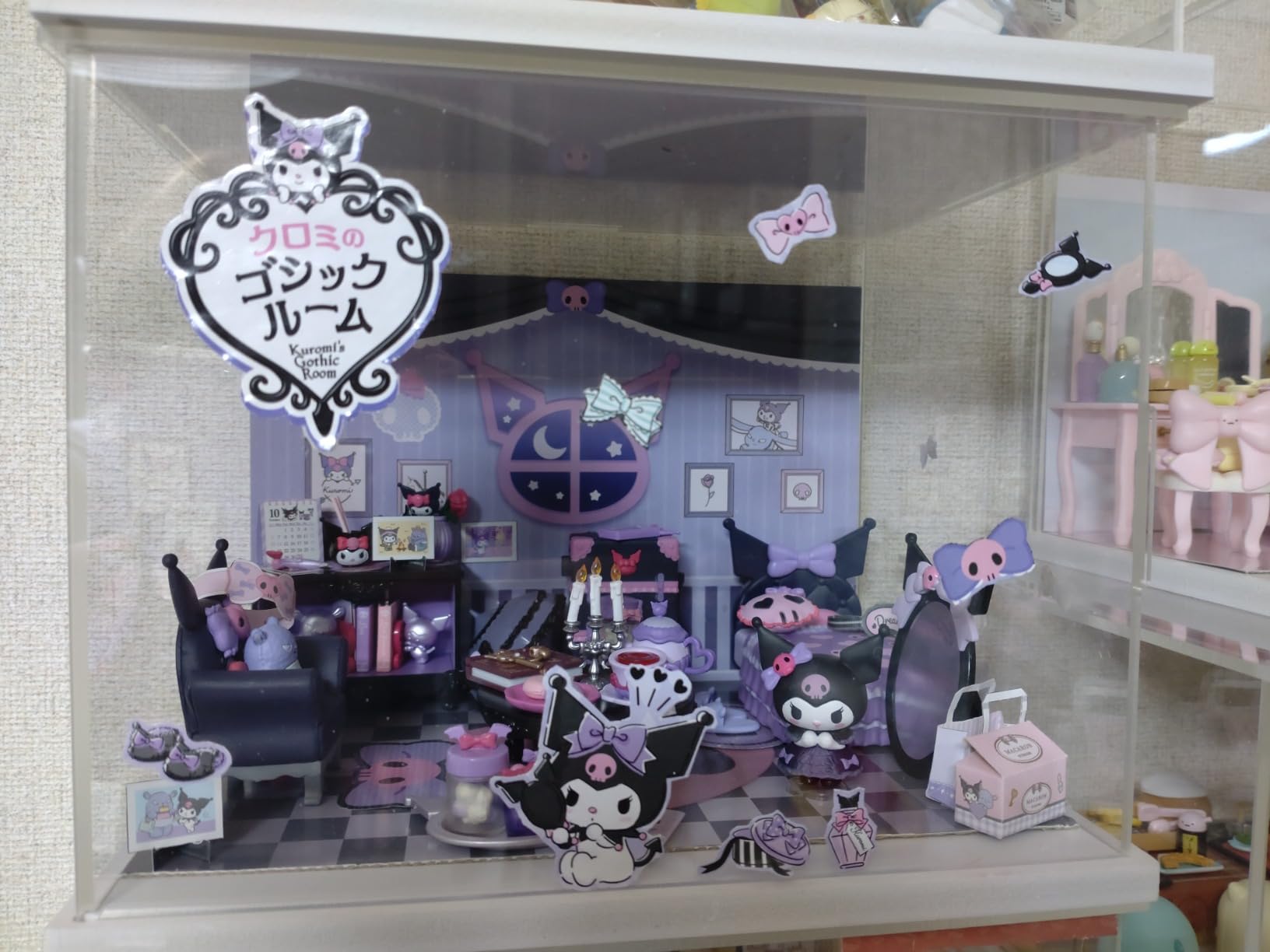 Amazon.co.jp: Reement Sanrio Kromi Gothic Room, 1 Box, Approx. H 4.5 x ...