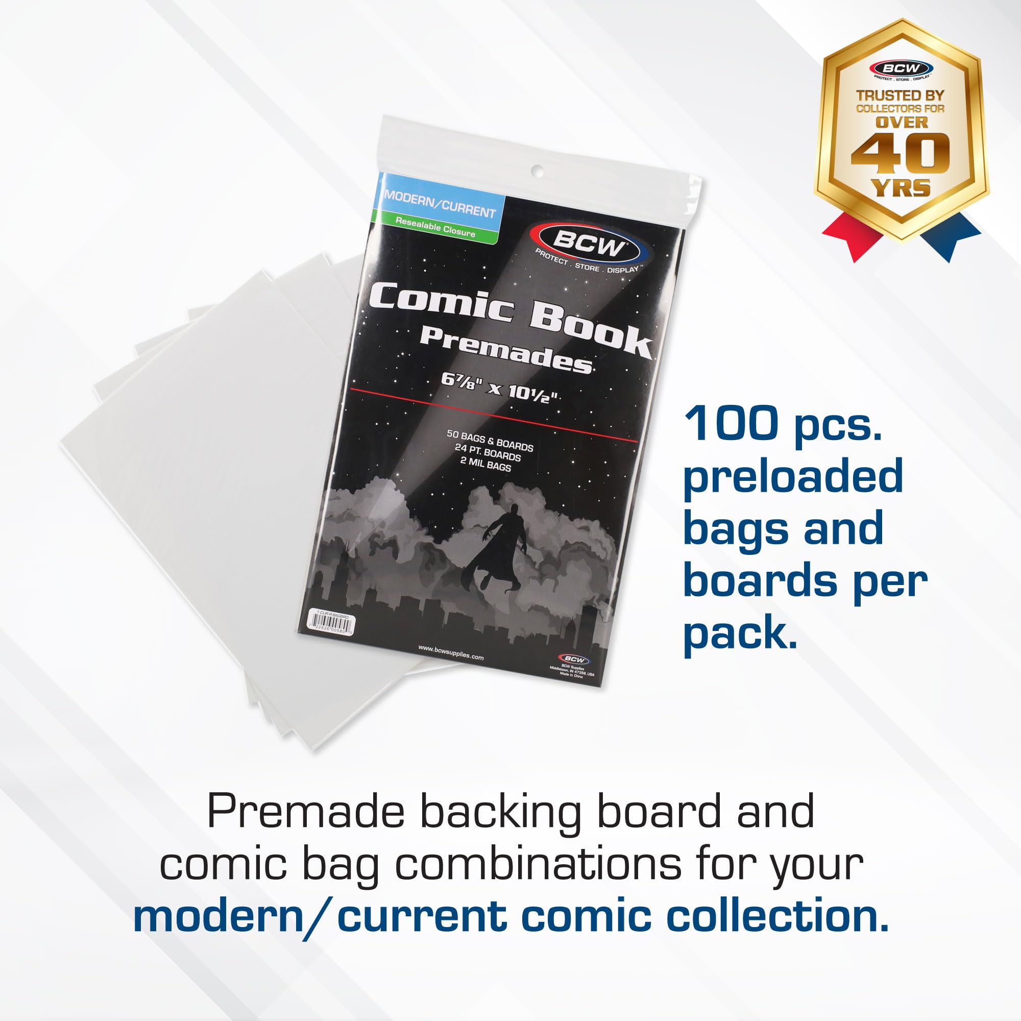 Snapklik.com : BCW Current Resealable Comic Bags & Boards Preloaded Sleeves & Backer Boards For ...