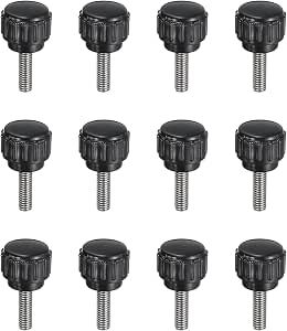 Amazon.com: uxcell 12pcs Knurled Clamping Knobs M4 x 14mm Metric 304 ...