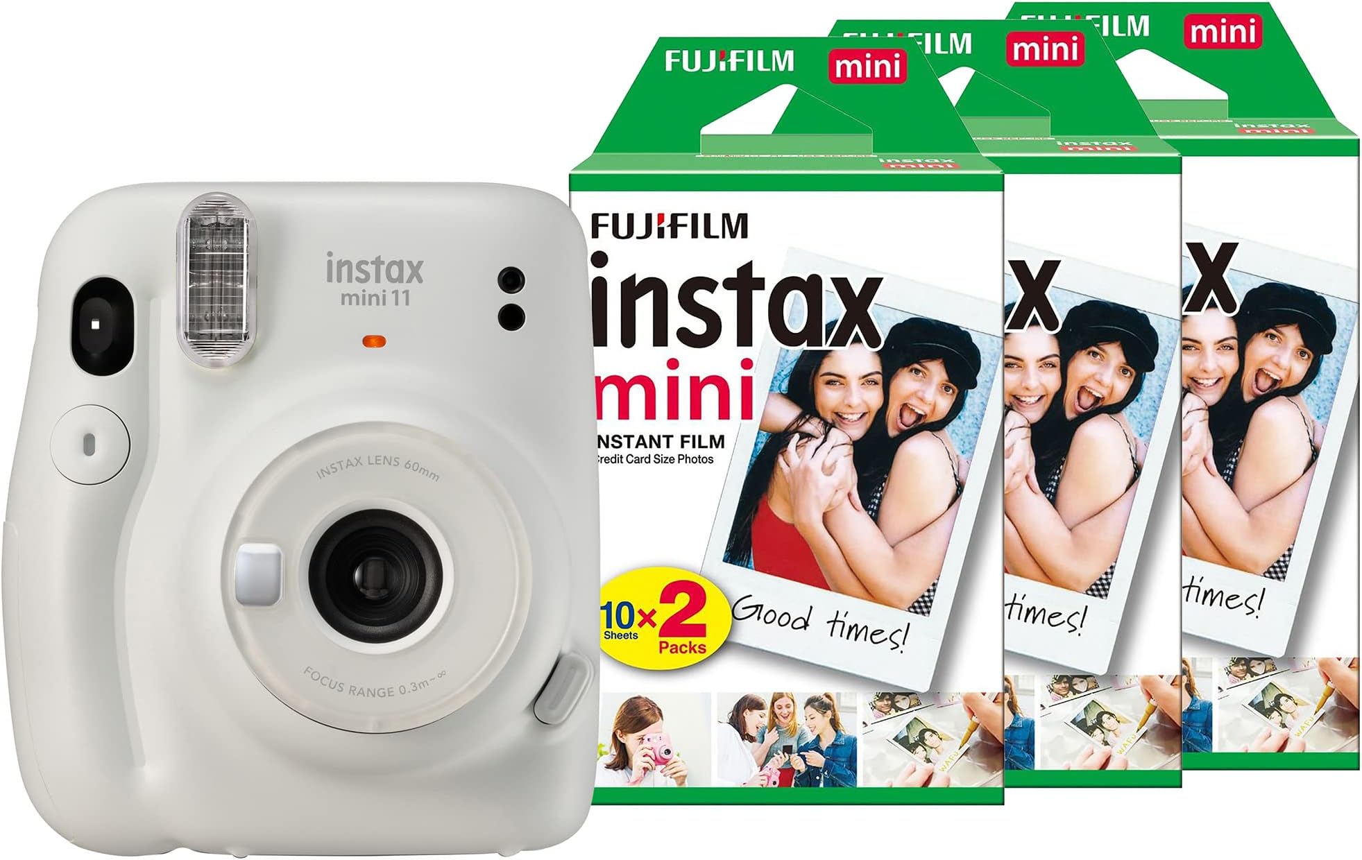 Fujifilm Instax Mini 11 Instant Camera with 60 Shot Film Pack - Ice ...