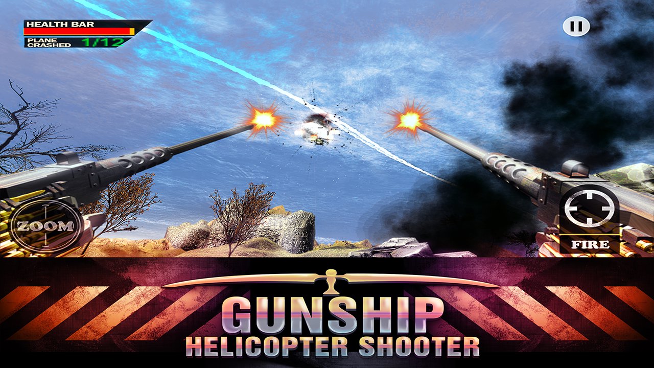 Gunship Helicopter Shooter Air Strike Battle Helicopter Combat Flight ...
