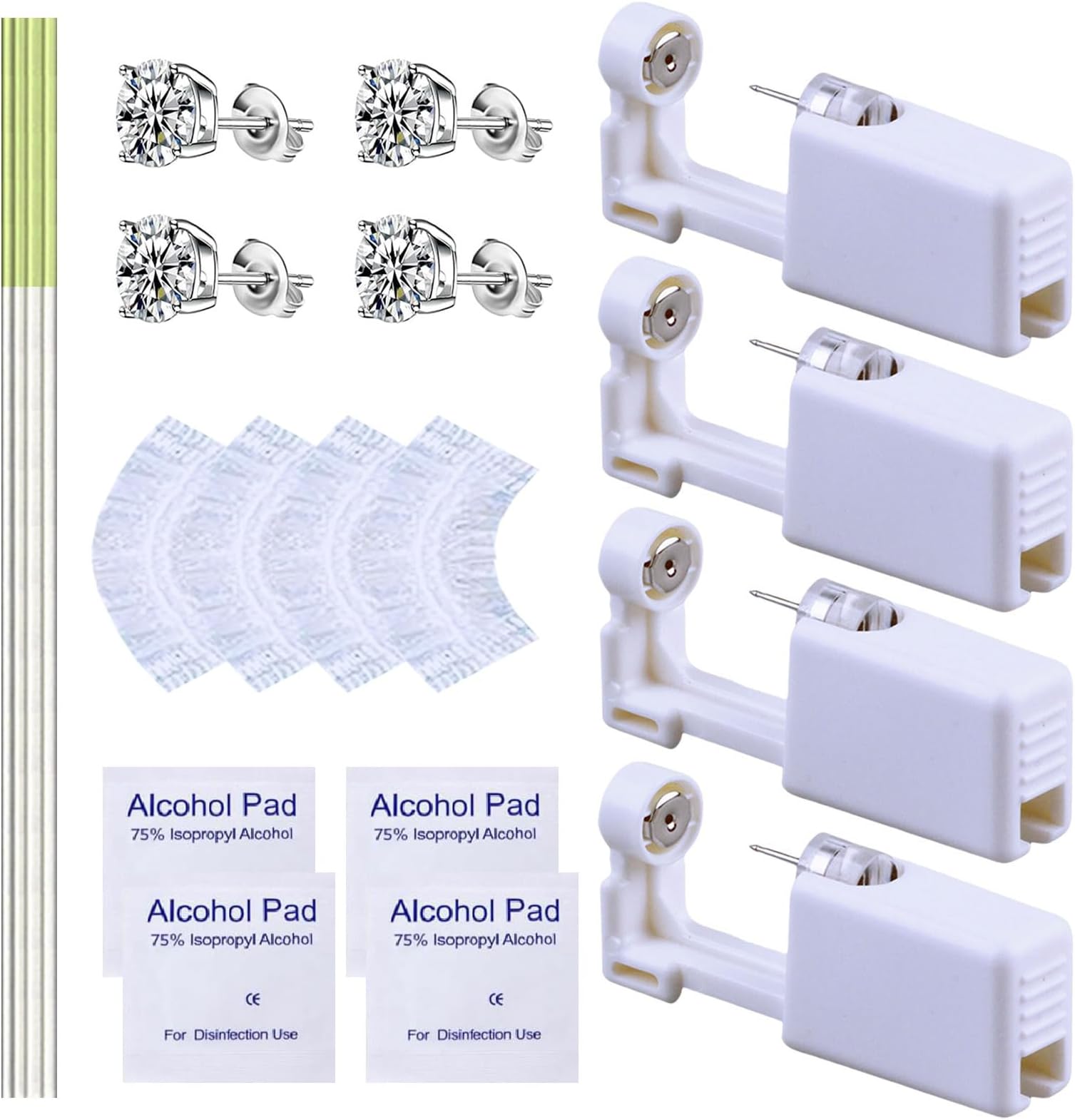 Amazon.com: Nunpag 24 Pcs Ear Piercing Kit Ear Disposable Piercing Gun ...