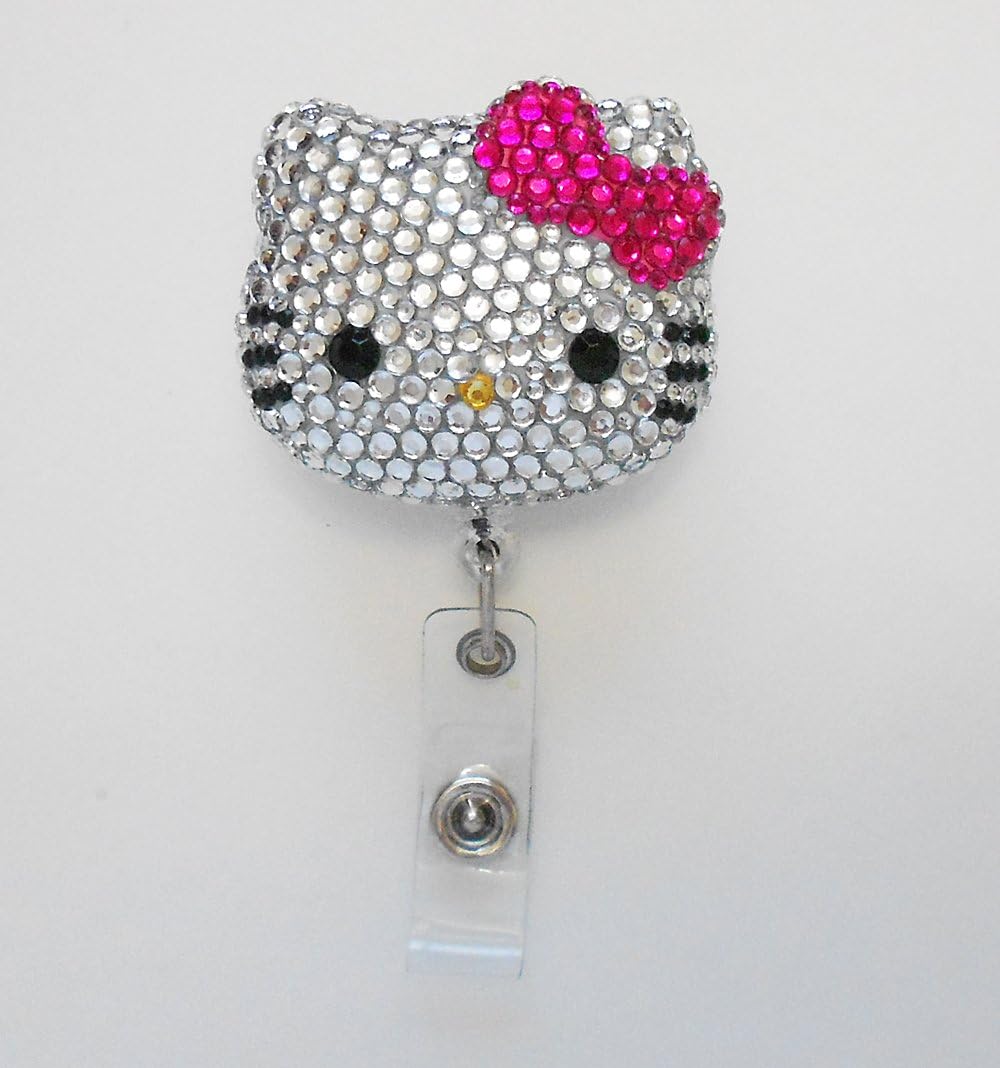Amazon.com : LOVEKITTY - 3D Cutie Blinged Out Hot Pink Bow Kitty ...