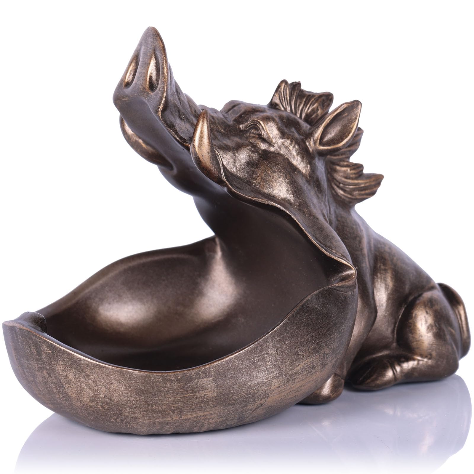 Amazon.com: XMGZQ Copper Wild Boar Statue Key Bowl for Entryway Table ...