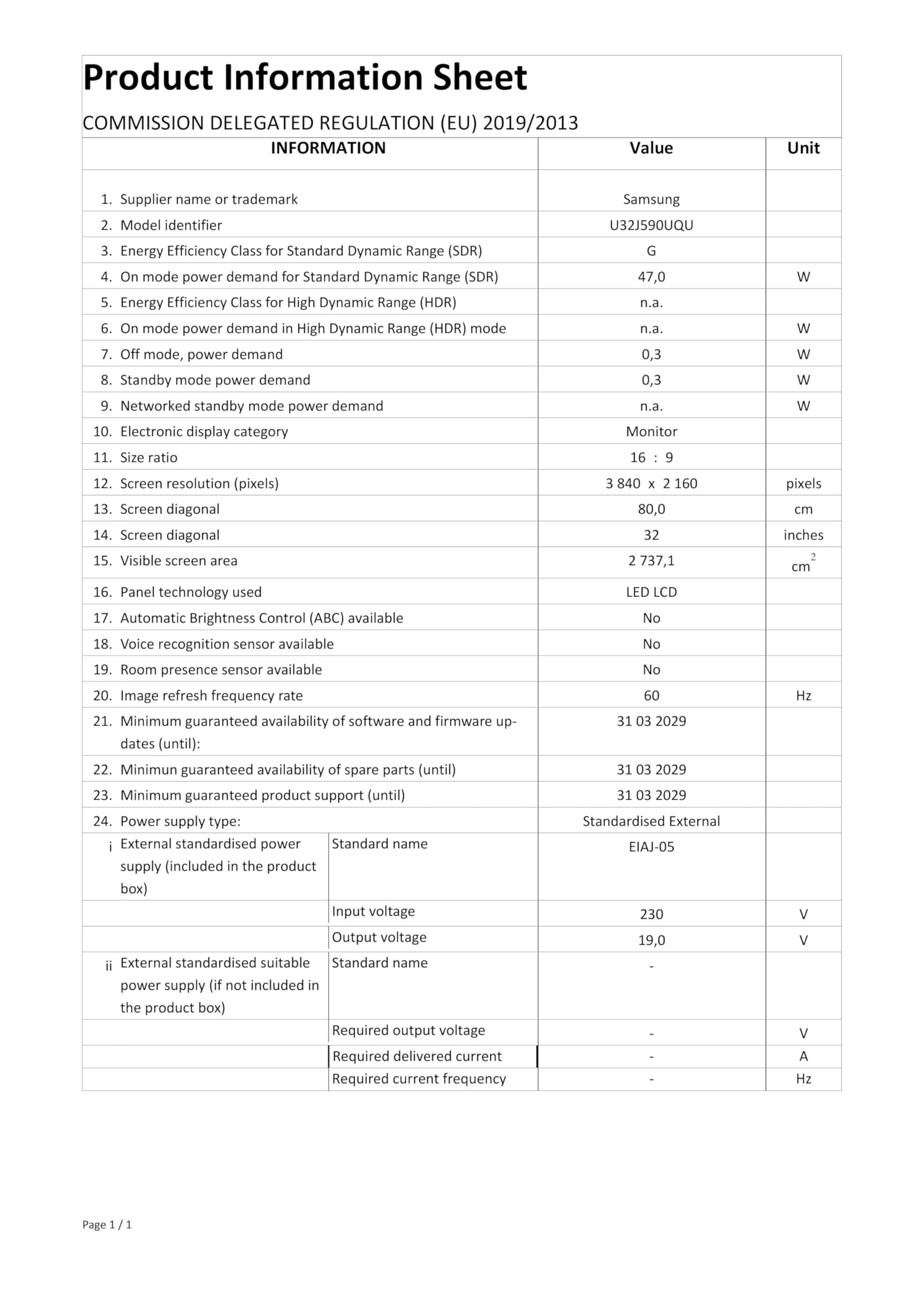 Samsung LU32J590UQUXEN 32-Inch 4K Ultra HD 3840 x 2160 LED Monitor ...