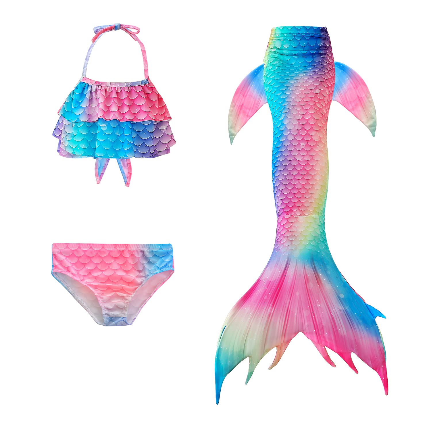 Jorunbmermaid Tail Swimsuit Cartoon Bikini Mermaid Tail Swimsuit ...