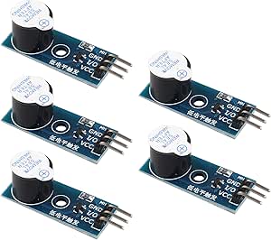 Jopto 5PCS DC 3.3-5V Active Low Level Trigger Buzzer Alarm Sound Module ...