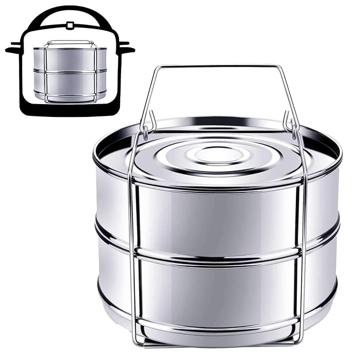 Buy Stackable Stainless Steel Pressure Cooker Steamer Cooking Insert ...