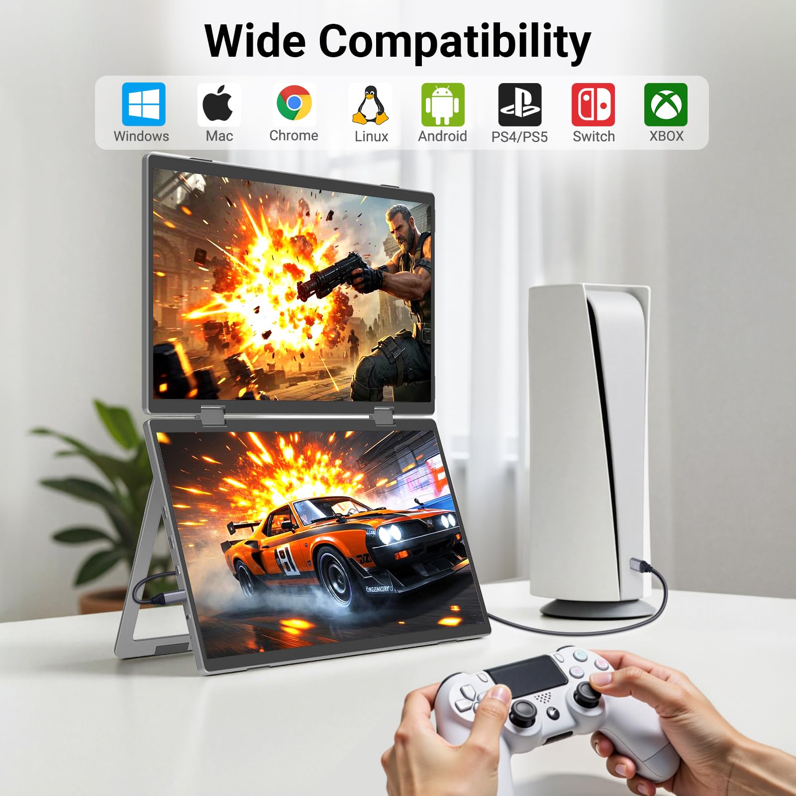 Snapklik.com : ELECROW Laptop Screen Extender 15.6" 1080P Dual Portable ...