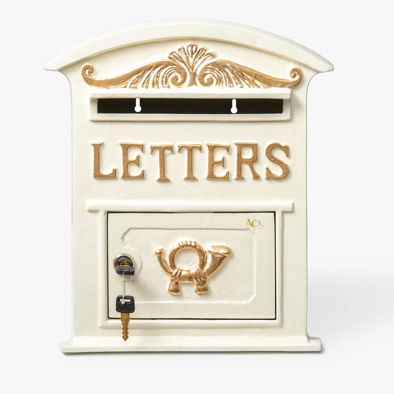 Assorted Collections White Post Box Wall Mounted Sleek Simple Design ...