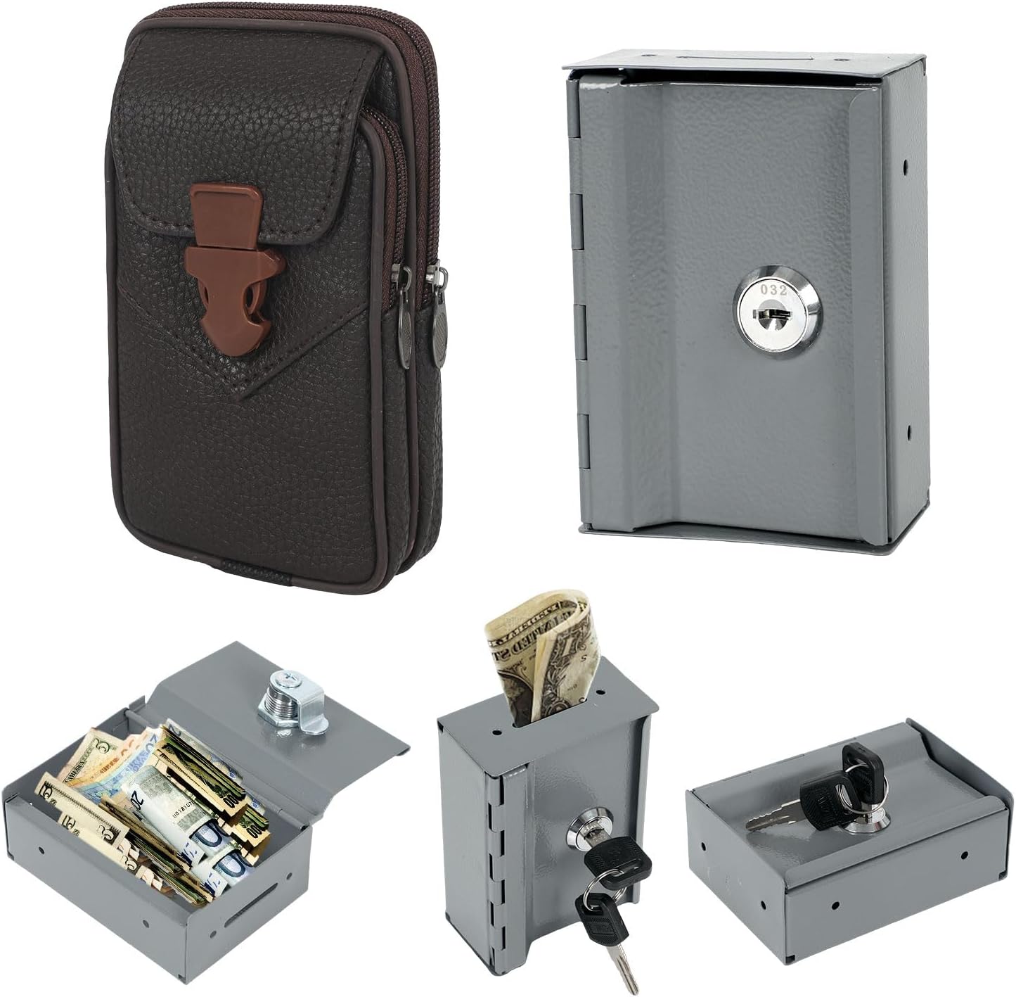 Amazon.com: Metal Gambling Box with 2 Keys Portable Cash Box for ...