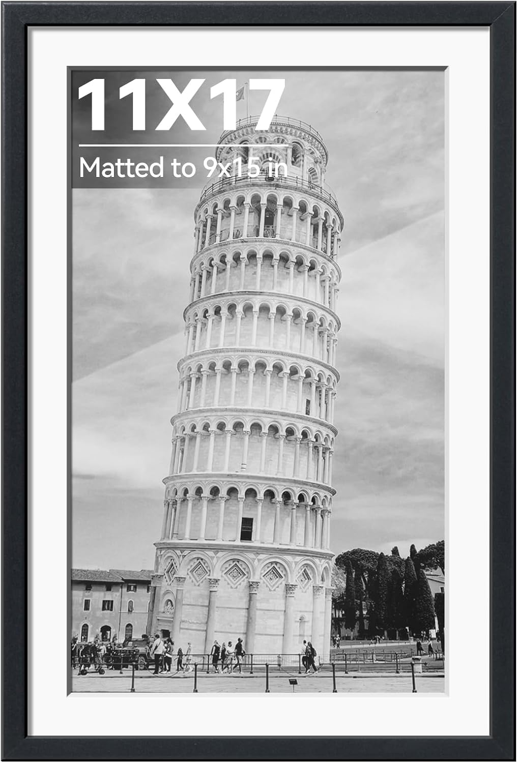 Amazon.com - HappyHapi 11x17 Picture Frame, Black Photo Frame for 9x15 ...