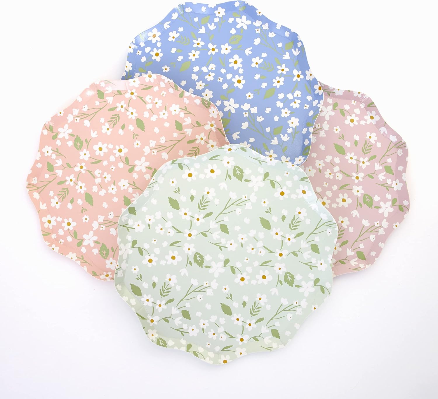 Amazon.com: Meri Meri Ditsy Floral Paper Plates (Pack of 12 ...