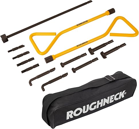 Roughneck® Universal Manhole Key Set, 13 Pieces: 2 Handles, 11 Keys (6 ...