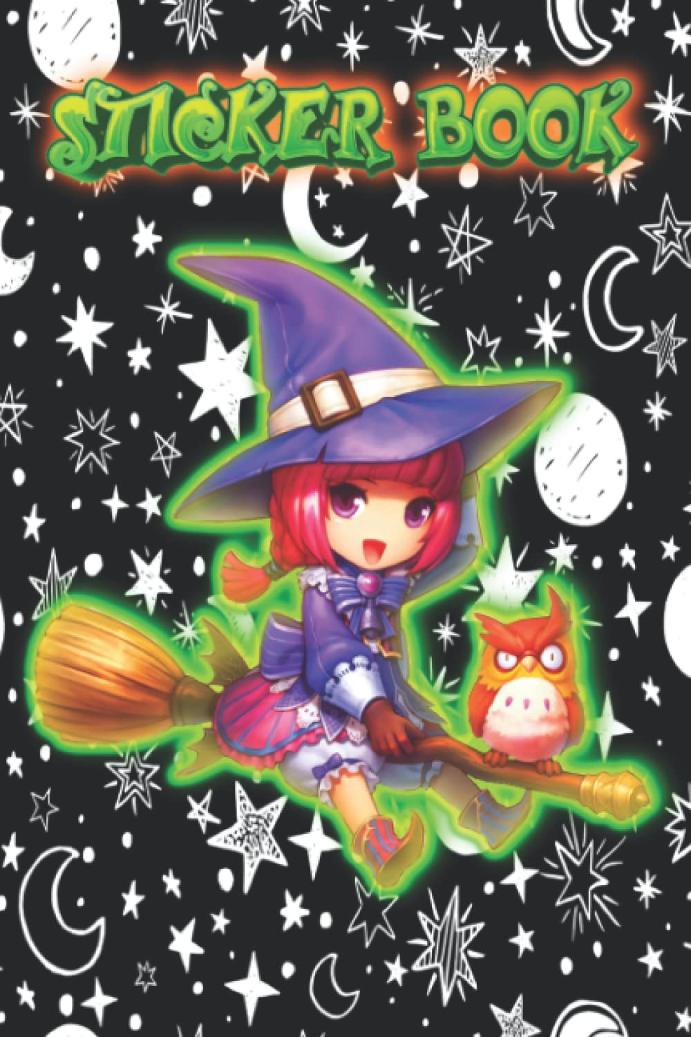 Buy Sticker Book: Chibi witch stickers book for kids,Permanent Kawaii ...