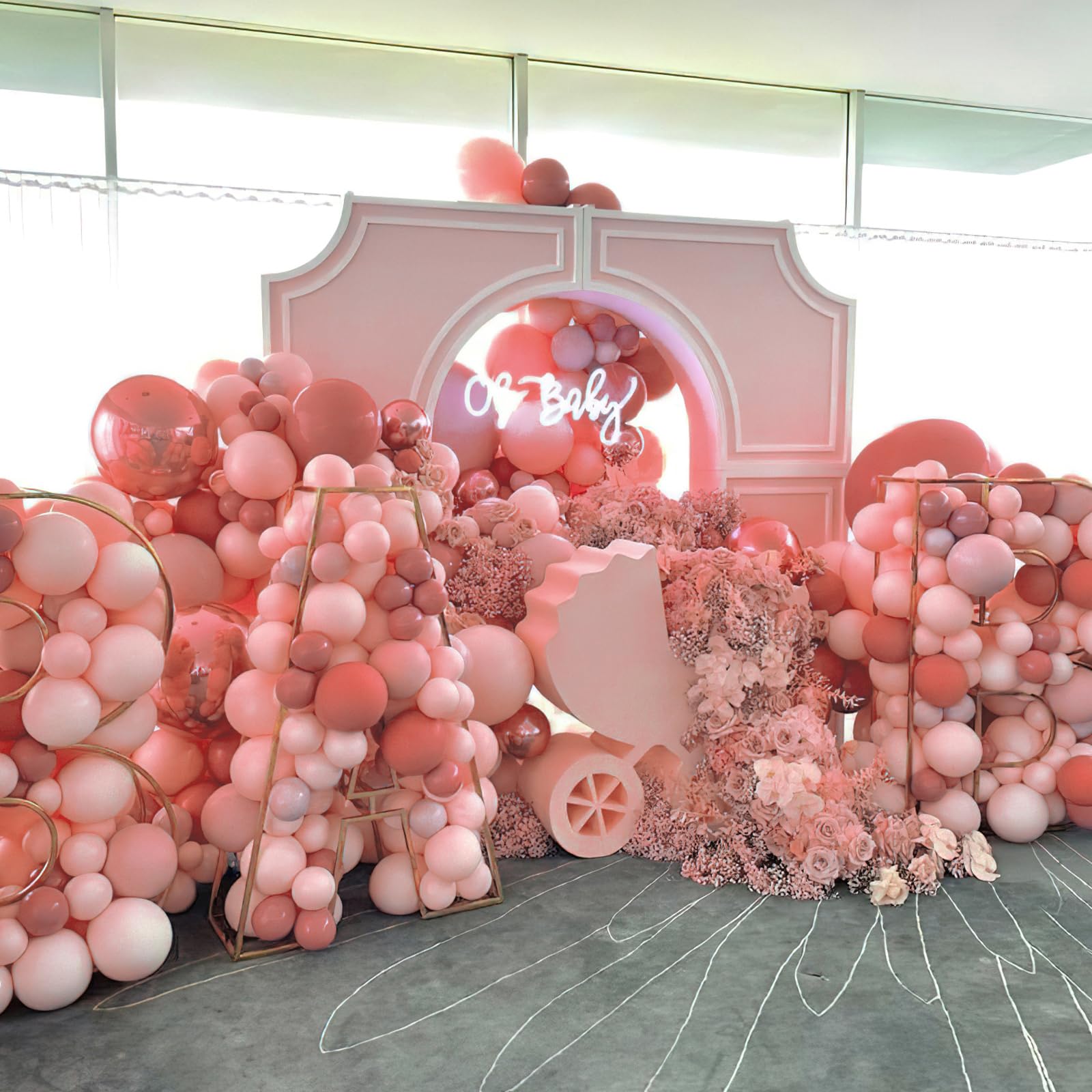 Snapklik.com : PartyWoo 50pcs 5 Inch Retro Salmon Pink Latex Balloons