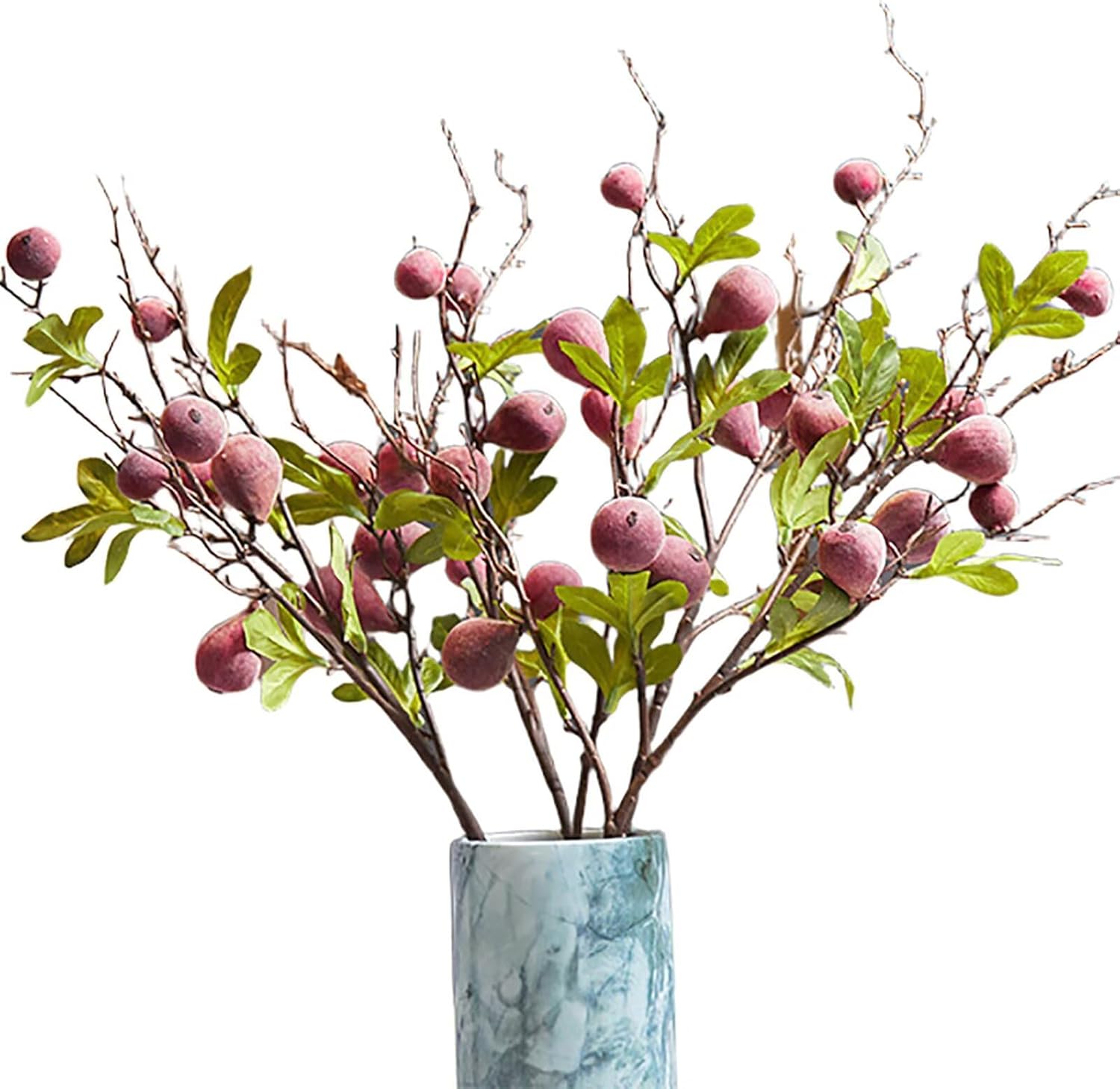 Amazon.com: Lovmeety 3Pcs Artificial Fig Stems Faux Fig Branches ...