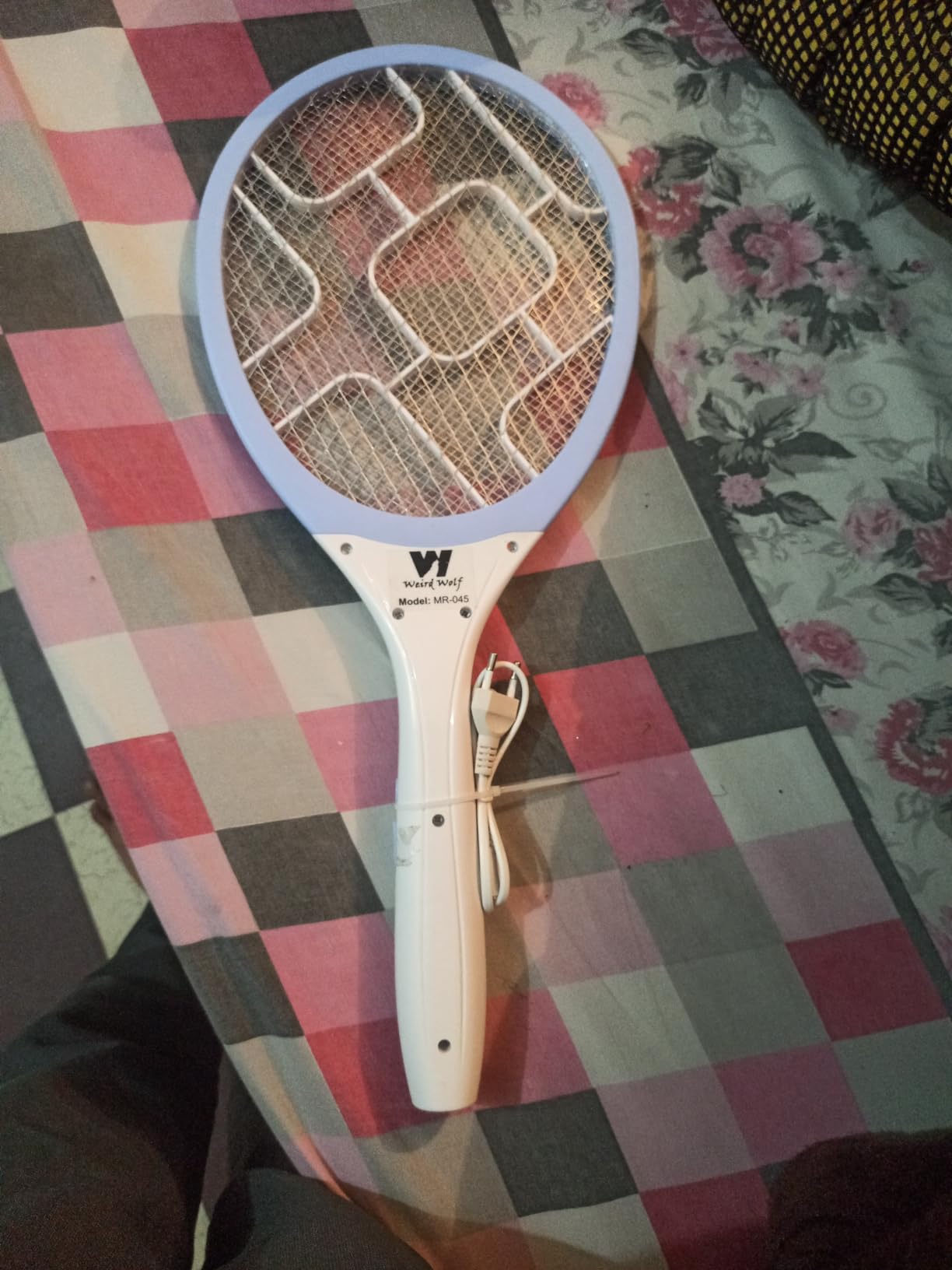 Weird Wolf Rechargeable Mosquito Racket Bat with COB Light | Long ...