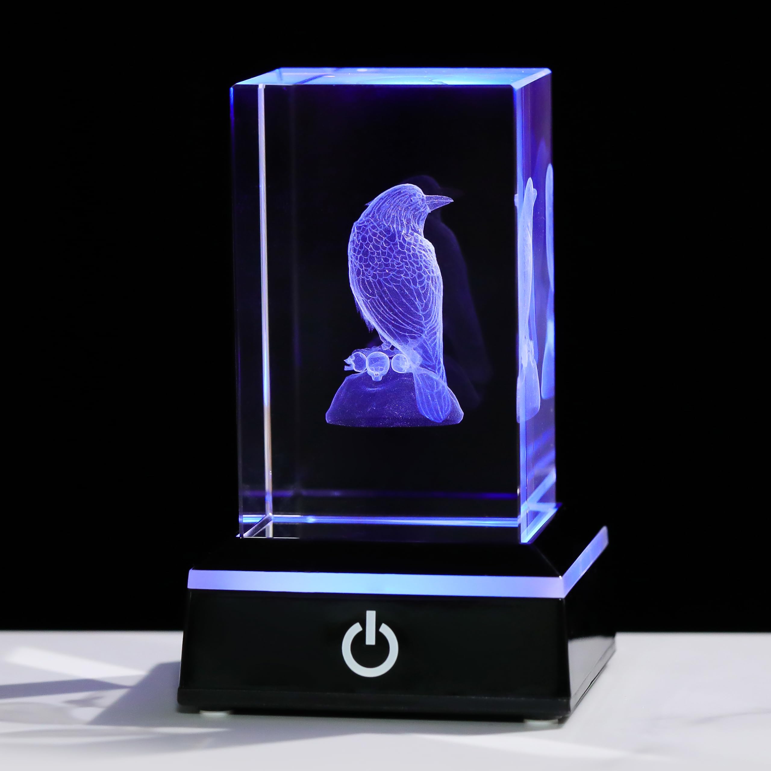 Amazon.com : Qianwei 3D Crystal Gothic Raven Skull Decor - Baphomet ...