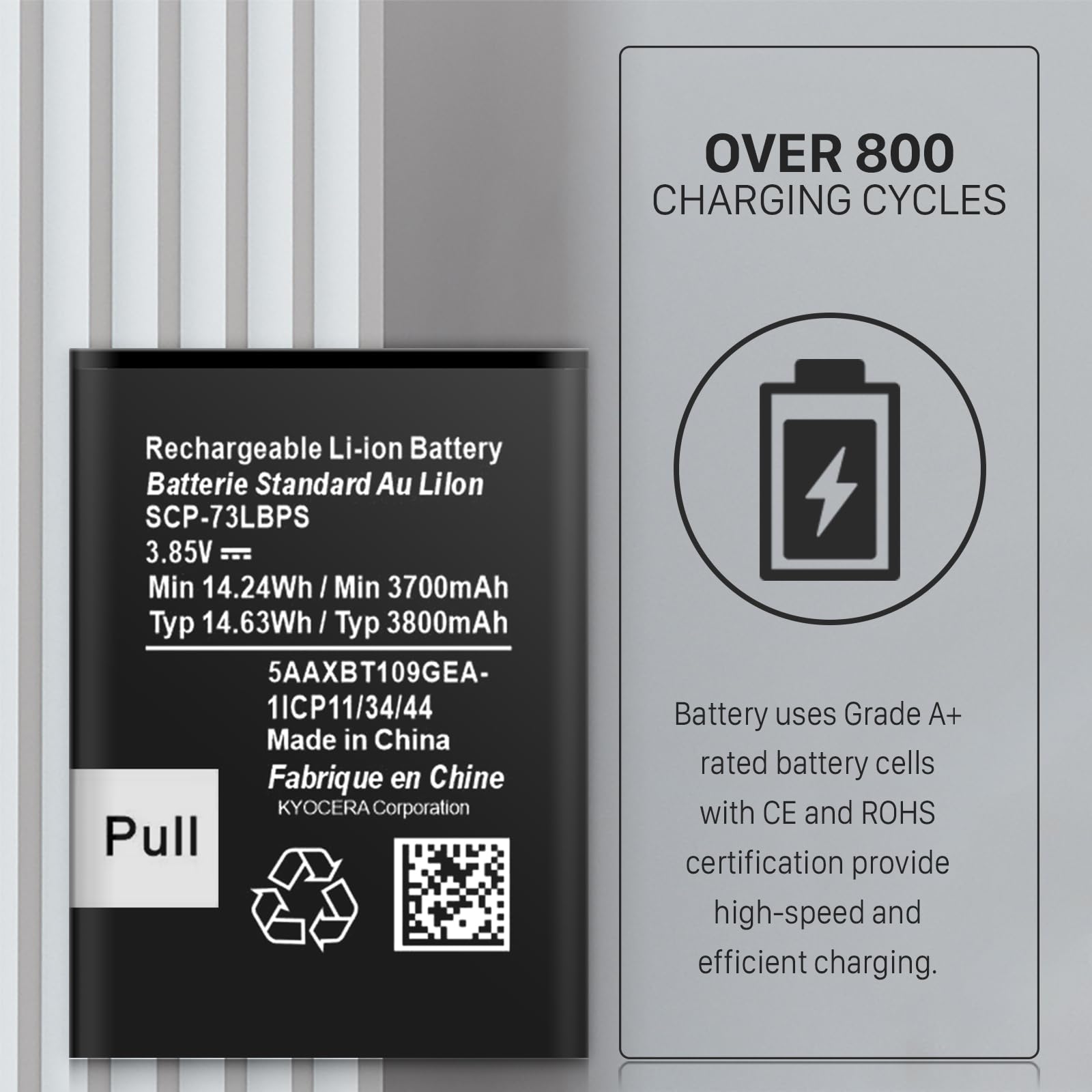 Snapklik.com : SCP-73LBPS Battery, 2024 New Upgrade 3800mAh Ultra High ...